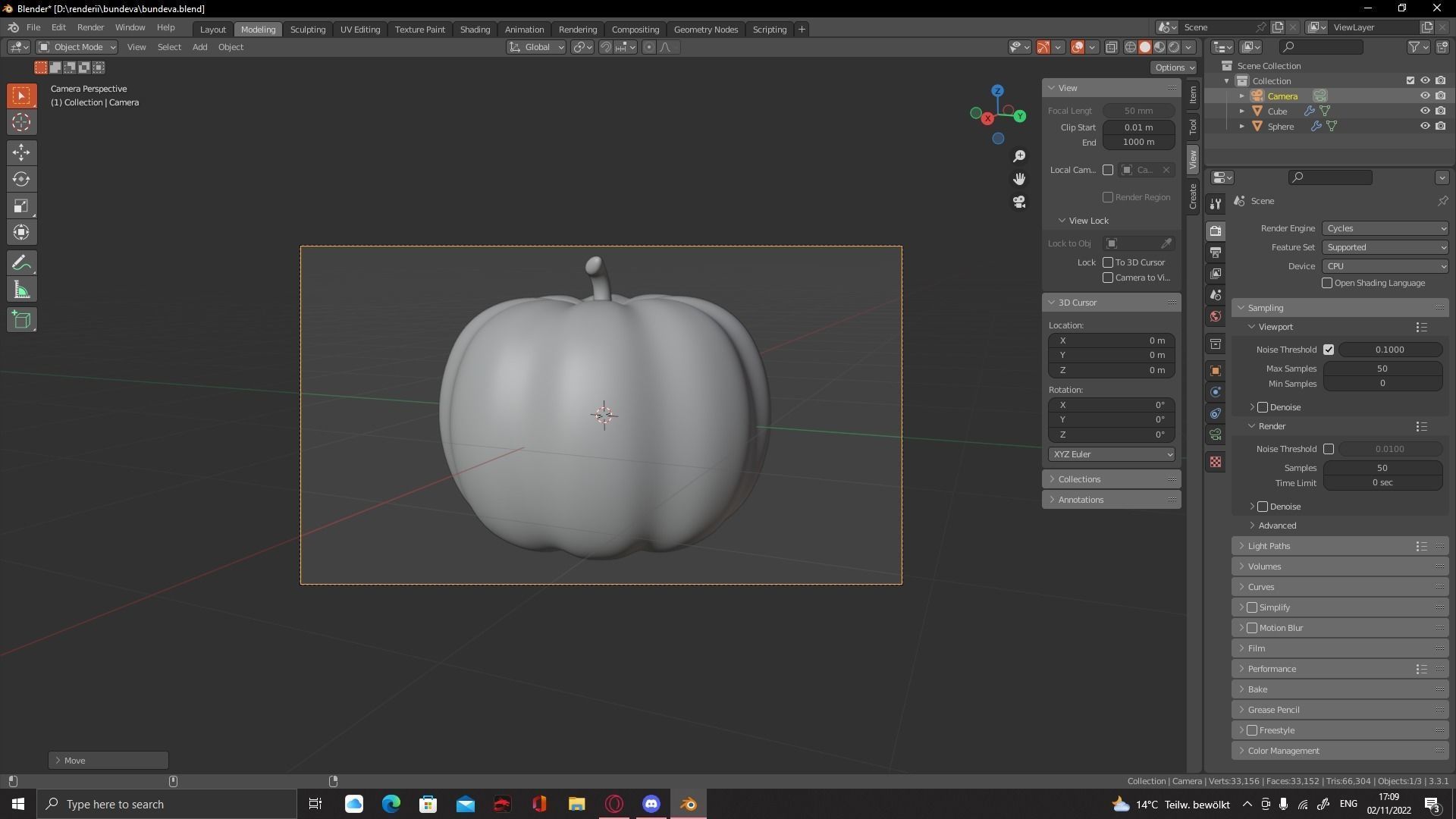 Free Pumpkin model free 3D model | CGTrader