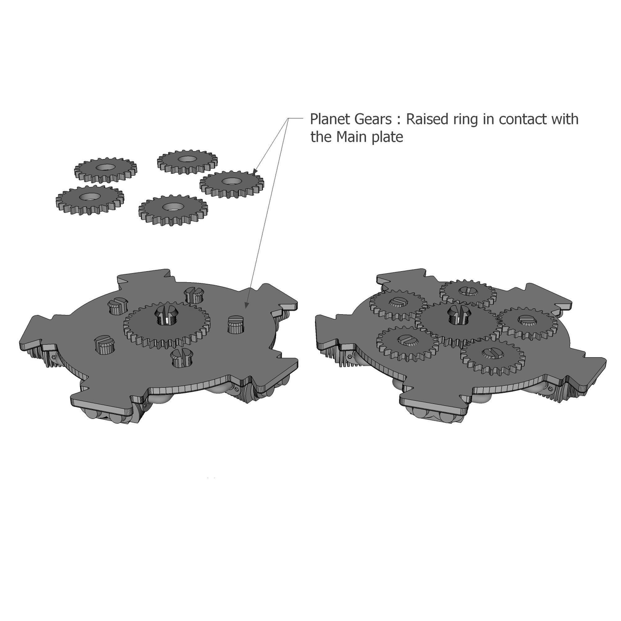 WORKING RADIAL ENGINE FIDGET- PLANETARY GEARS 3D model 3D printable ...