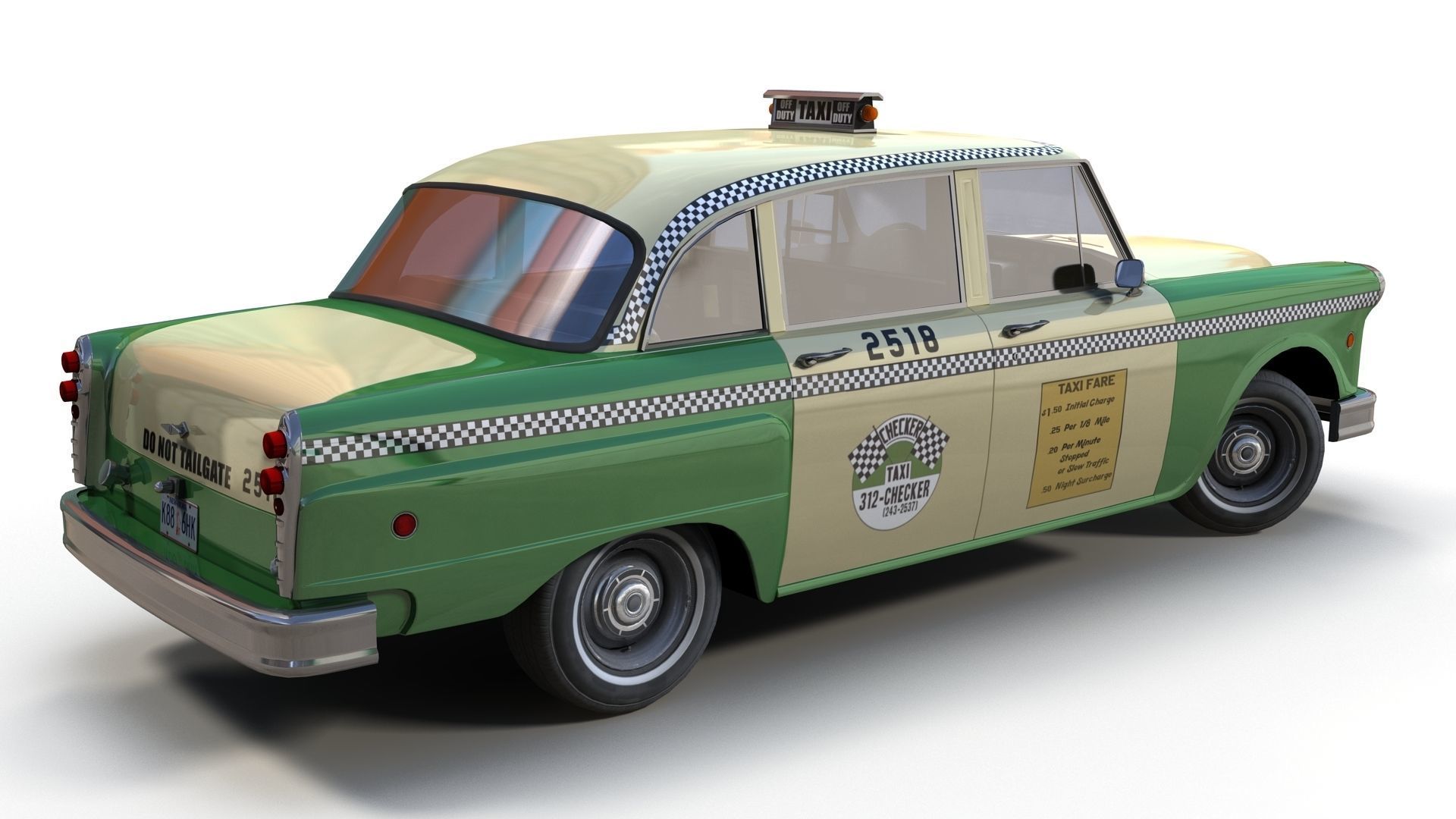 3D model Vintage chicago taxi VR / AR / low-poly | CGTrader