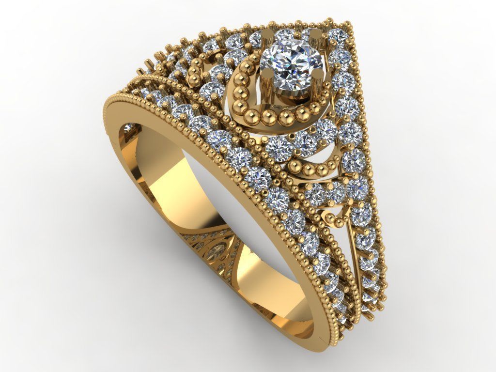 DIAMONG GOLD RING CG-5 free 3D model 3D printable | CGTrader