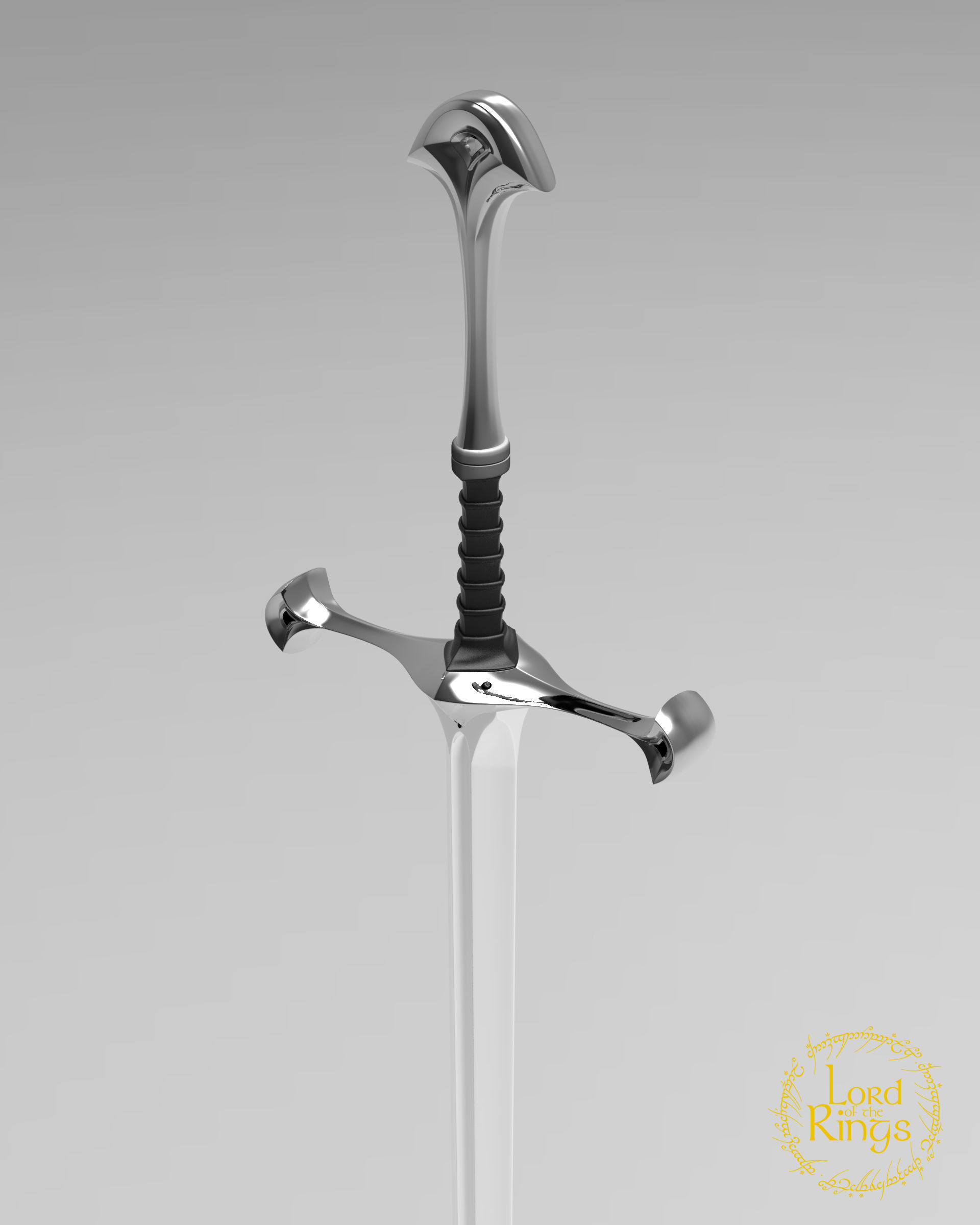Narsil sword LORD of THE RINGS 3D model 3D printable | CGTrader