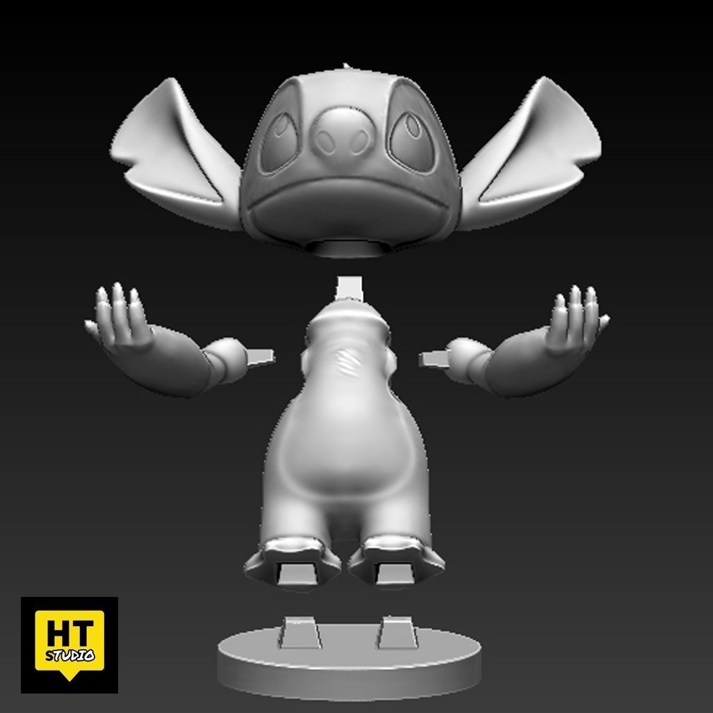 Stitch Phone Stand 3D model 3D printable | CGTrader