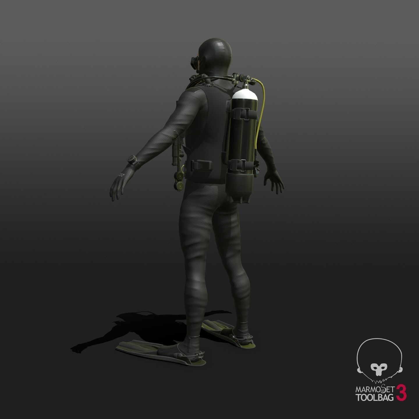 3D model Scuba Diver - Diving Suit VR / AR / low-poly | CGTrader