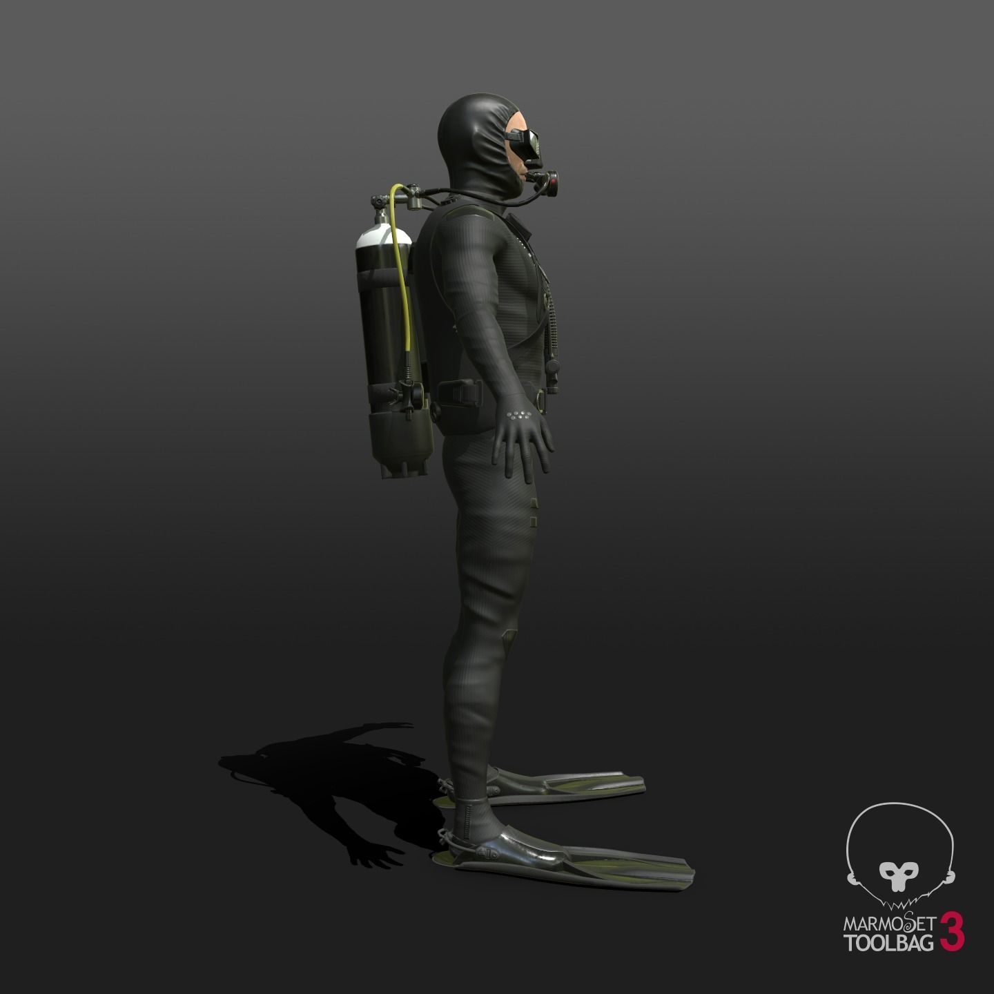 3D model Scuba Diver - Diving Suit VR / AR / low-poly | CGTrader