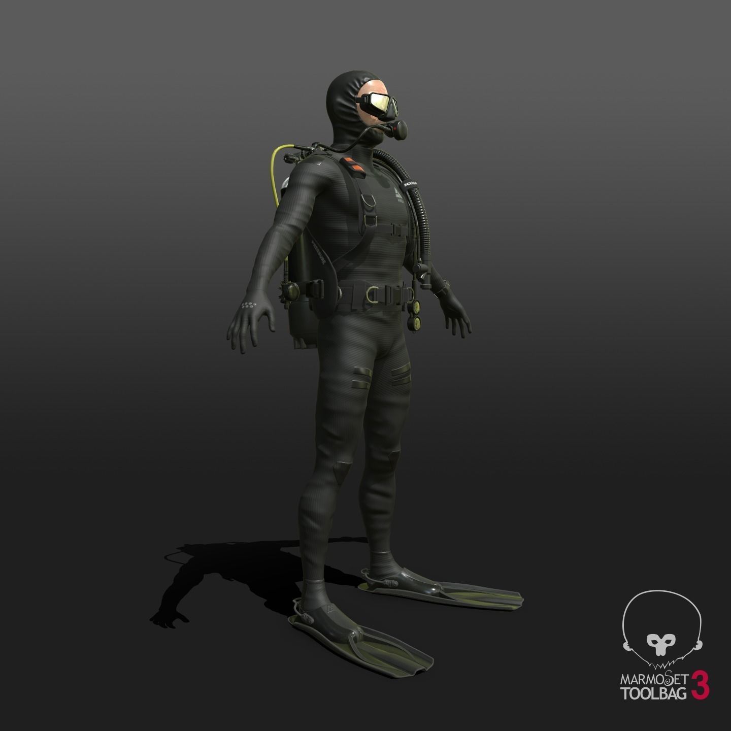 3D model Scuba Diver - Diving Suit VR / AR / low-poly | CGTrader