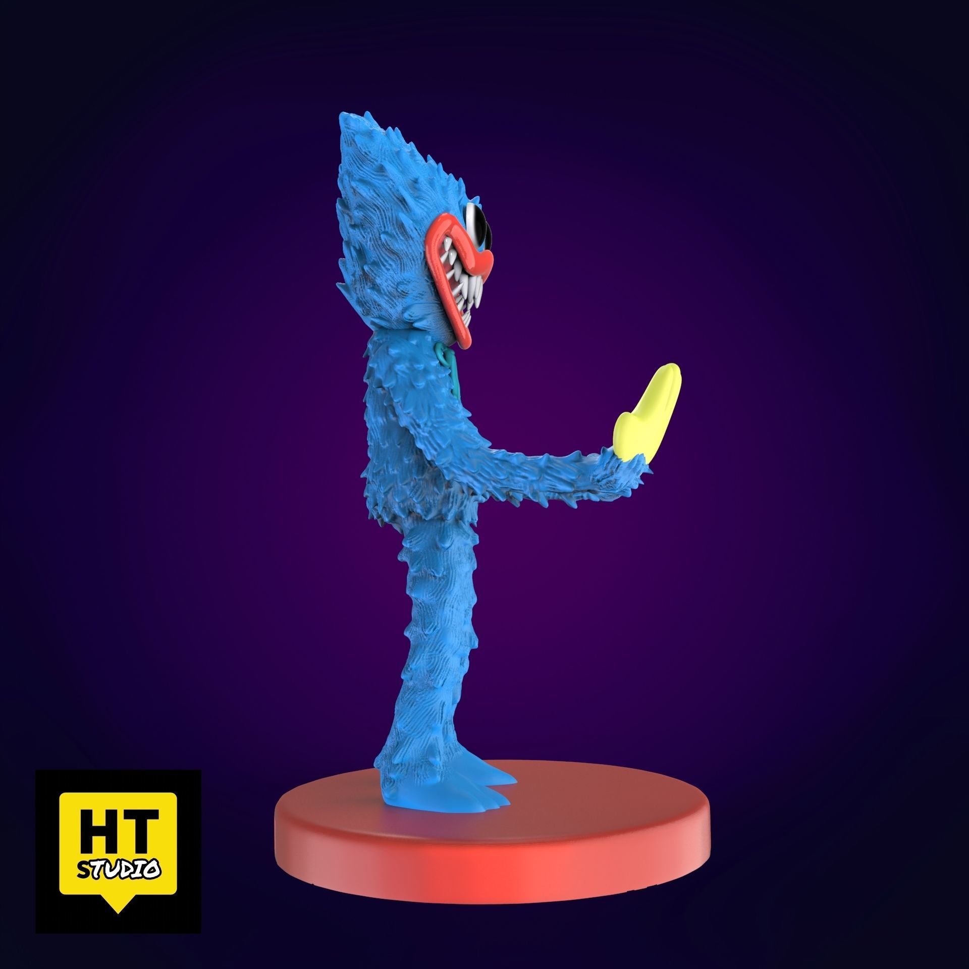 Huggy Wuggy Phone Stand 3D model 3D printable | CGTrader
