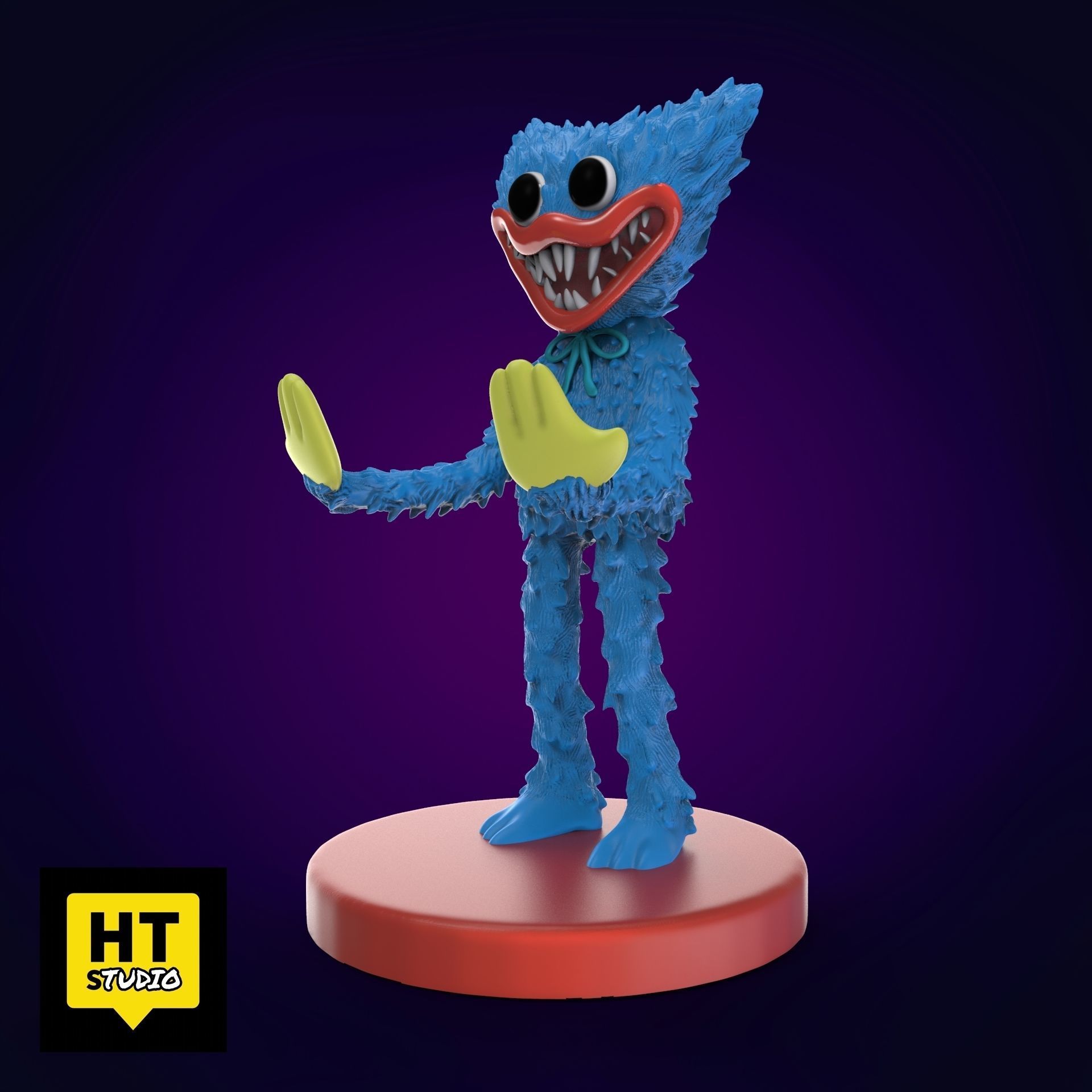 Huggy Wuggy Phone Stand 3D model 3D printable | CGTrader