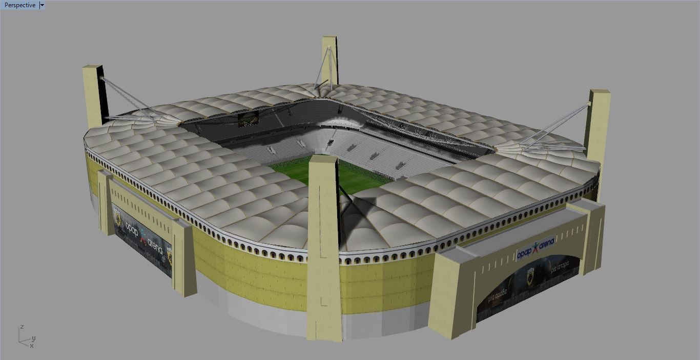 3D model Agia Sophia Stadium AEK FC VR / AR / low-poly | CGTrader