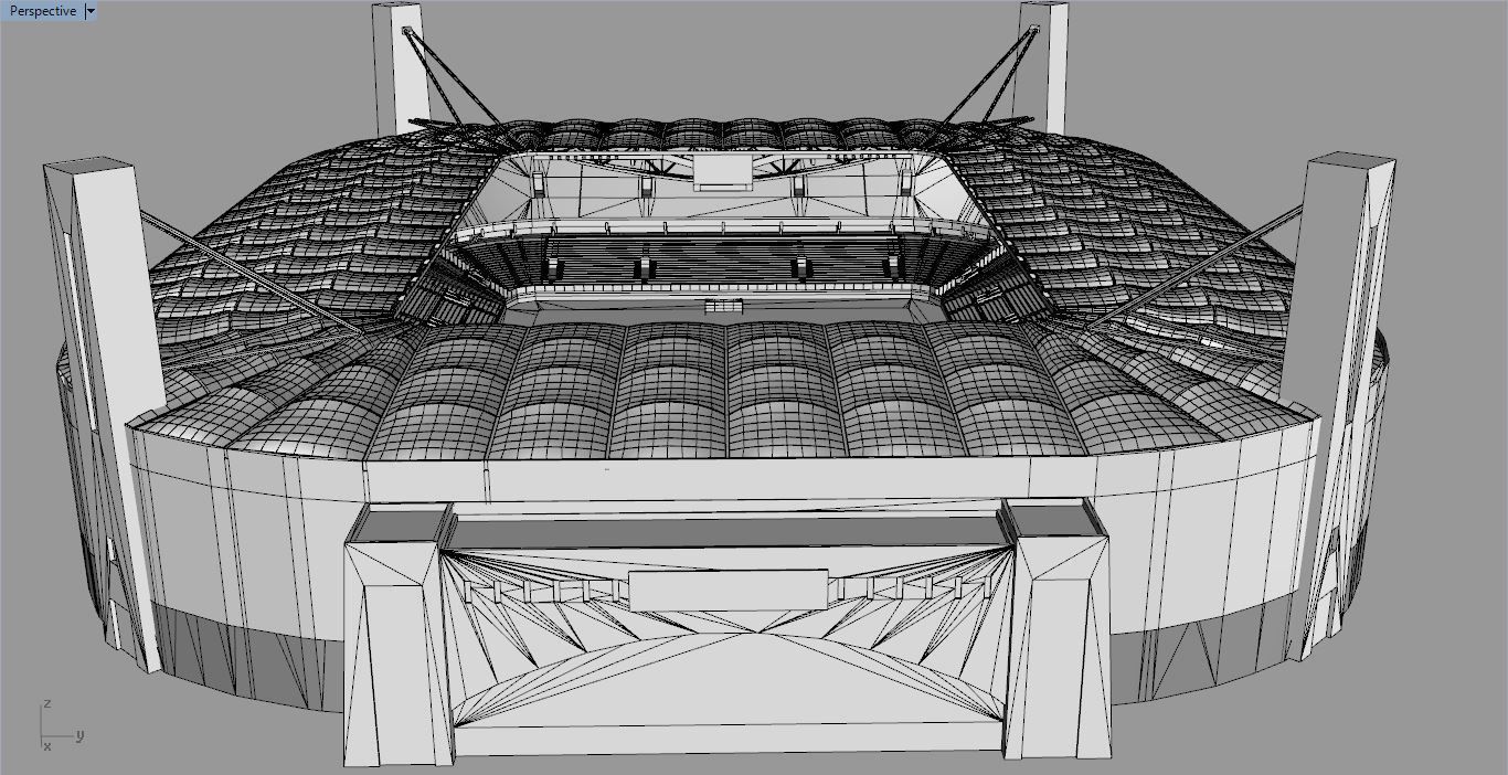 3D model Agia Sophia Stadium AEK FC VR / AR / low-poly | CGTrader