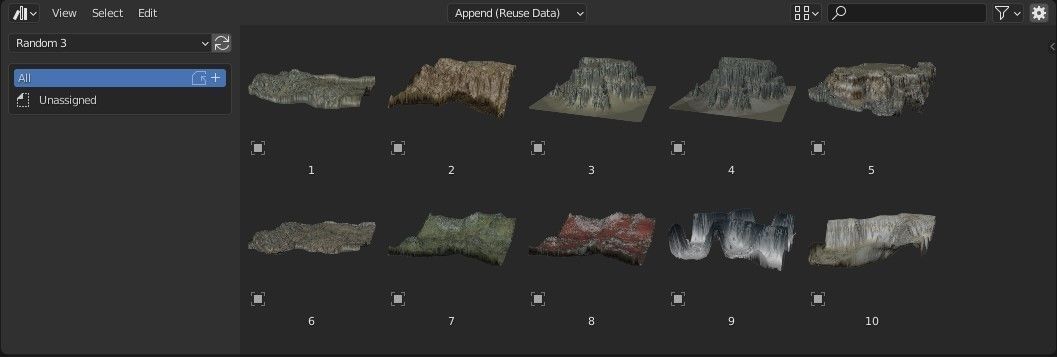 Texture Easy Terrain 50-lands bitmap-heigh maps VR / AR / low-poly ...