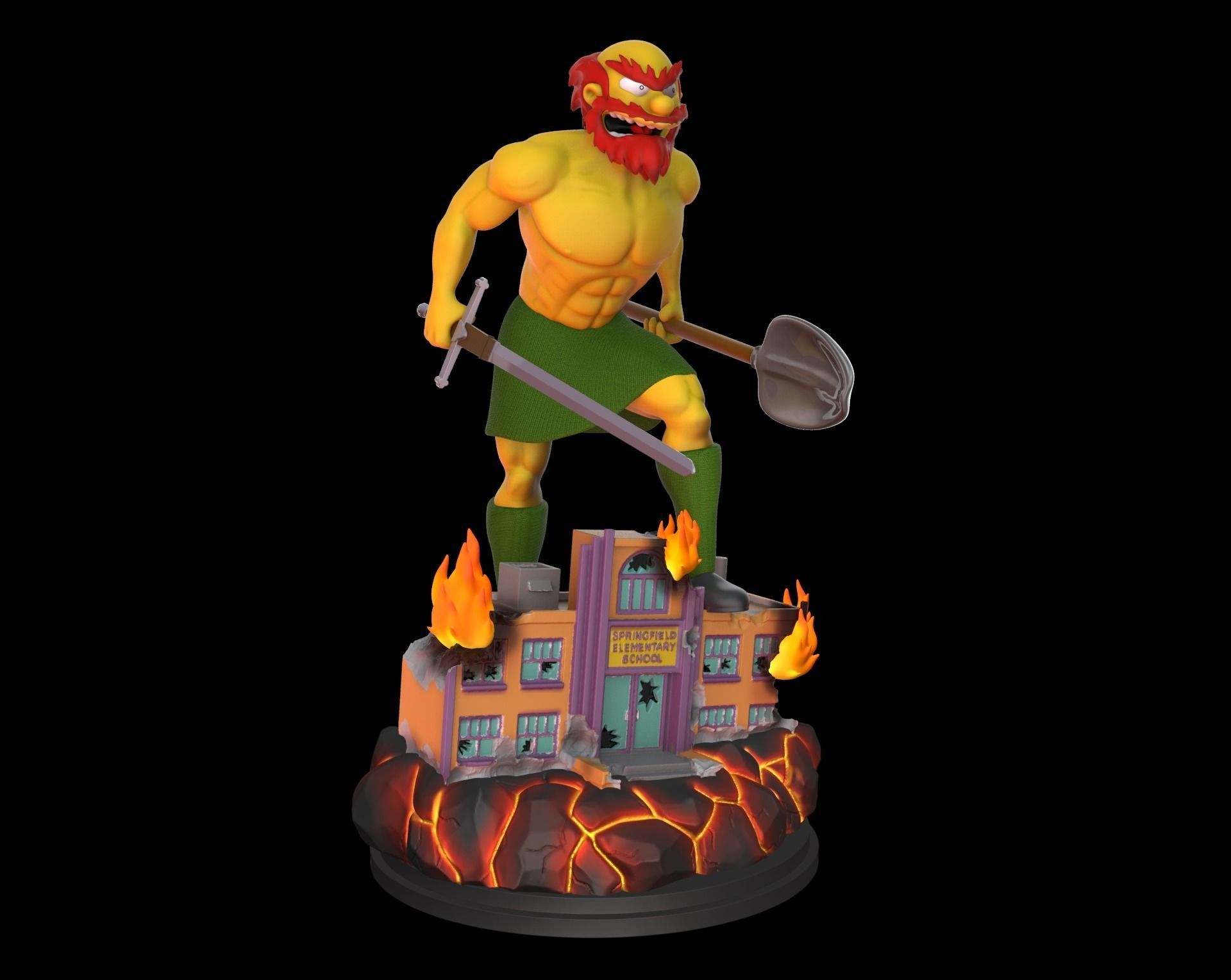 Willie William Wallace The Simpsons 3D model 3D printable | CGTrader