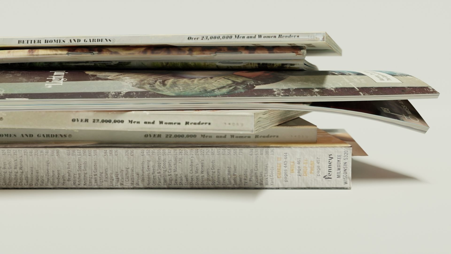 Stack of Grandma and Grandpas Magazines 3D model | CGTrader