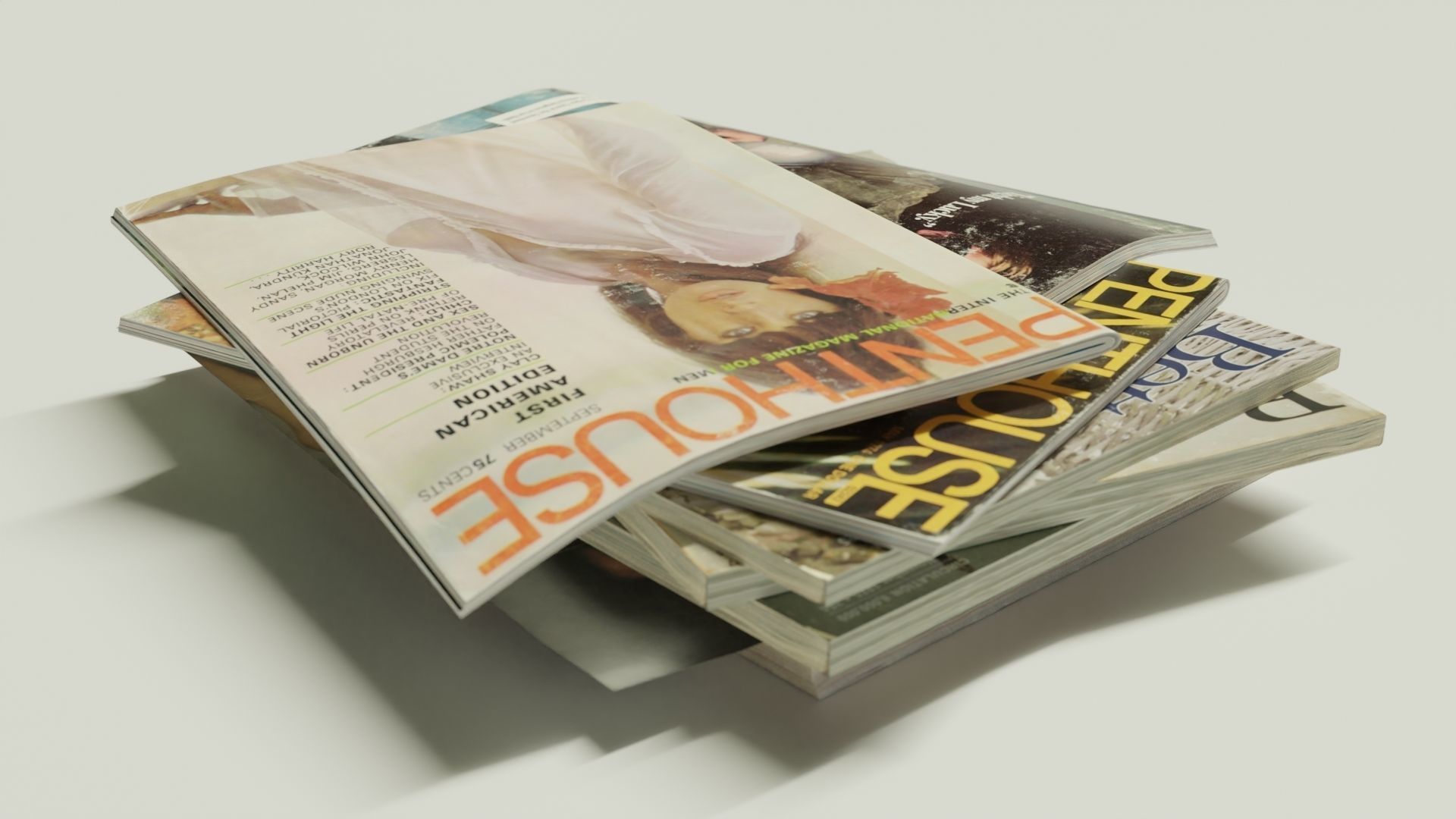 Stack of Grandma and Grandpas Magazines 3D model | CGTrader