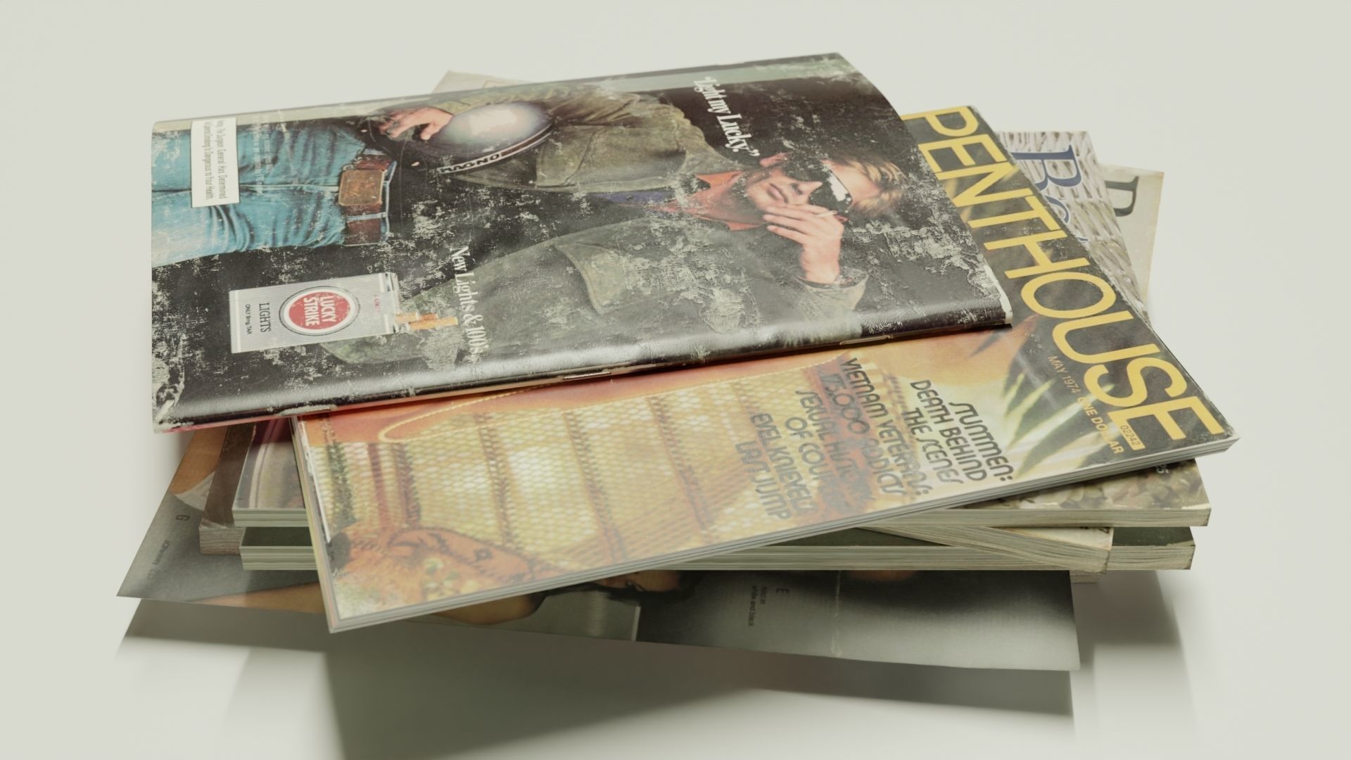 Stack of Grandma and Grandpas Magazines 3D model | CGTrader