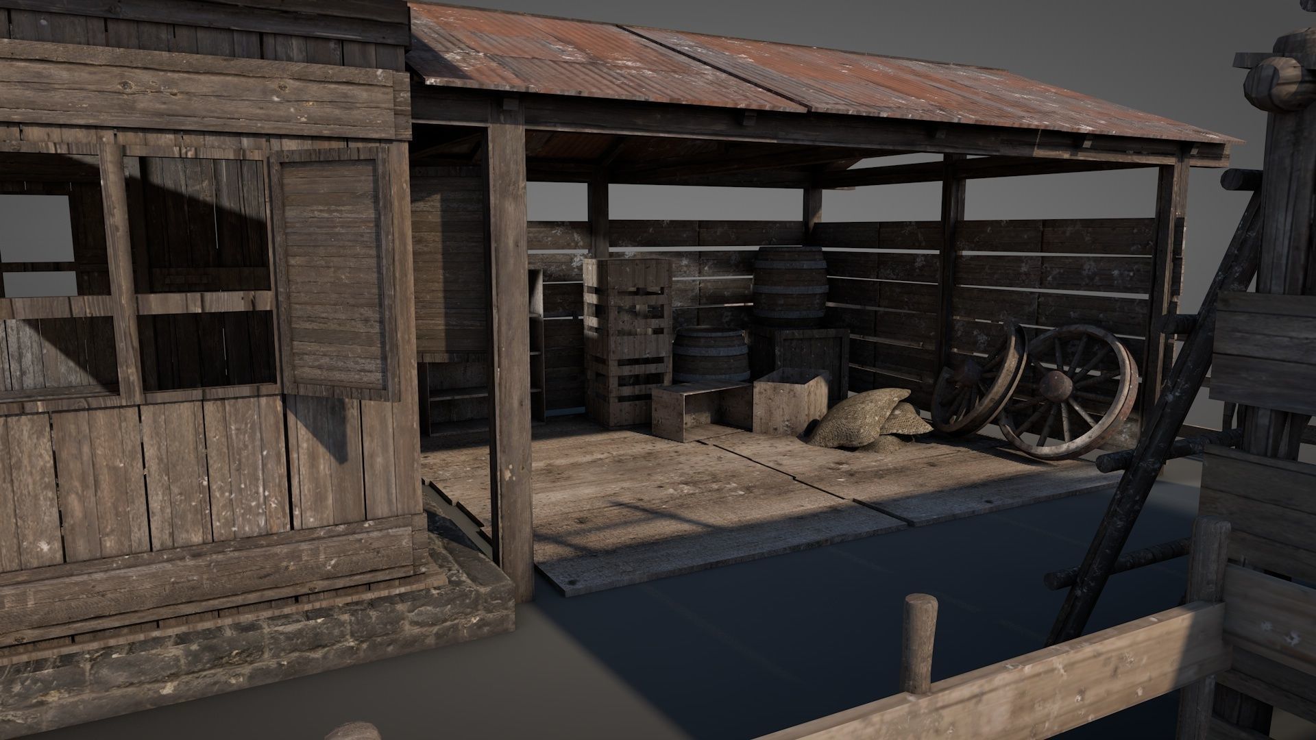 Arizona Desert Shack v2 3D model | CGTrader