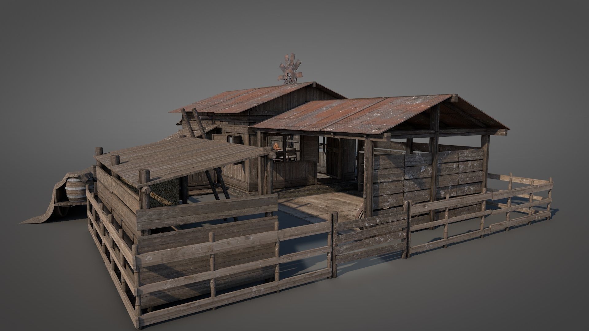 Arizona Desert Shack v2 3D model | CGTrader