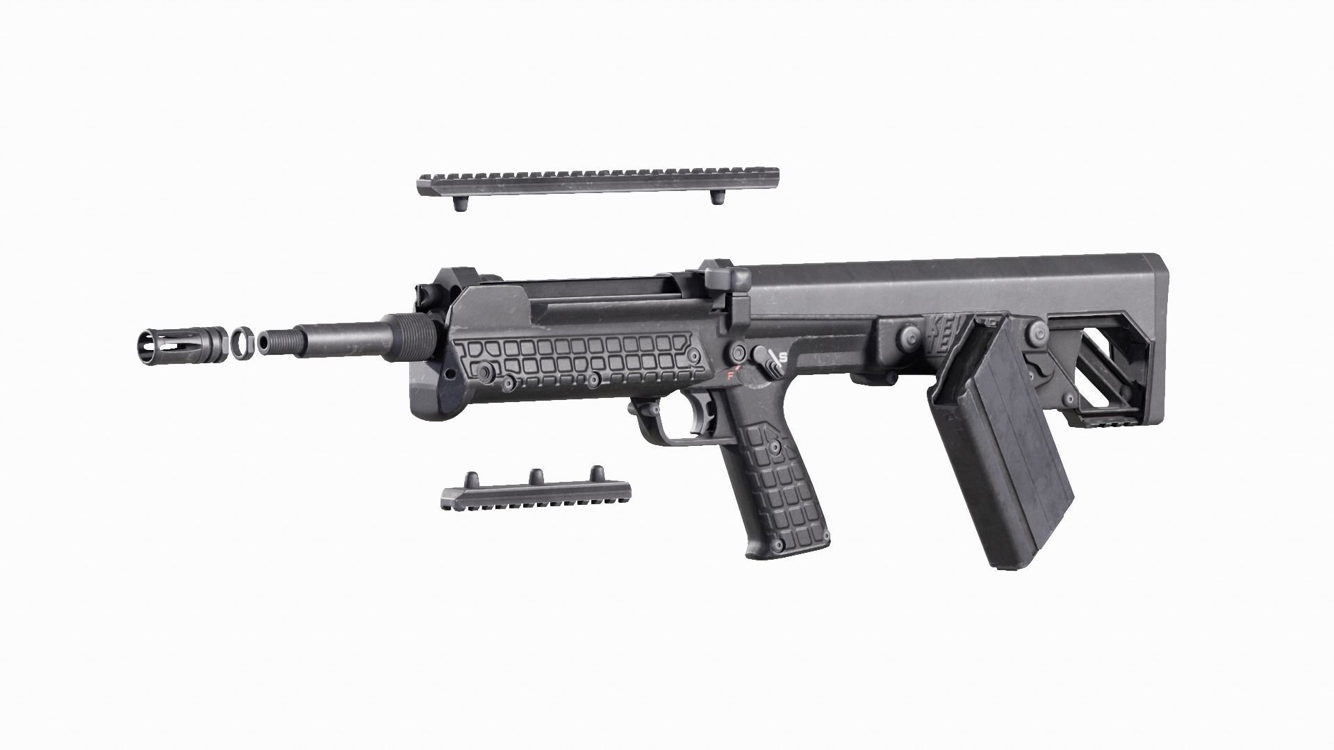 3D model Kel-Tec RFB 762x51 NATO Bullpup Rifle VR / AR / low-poly ...