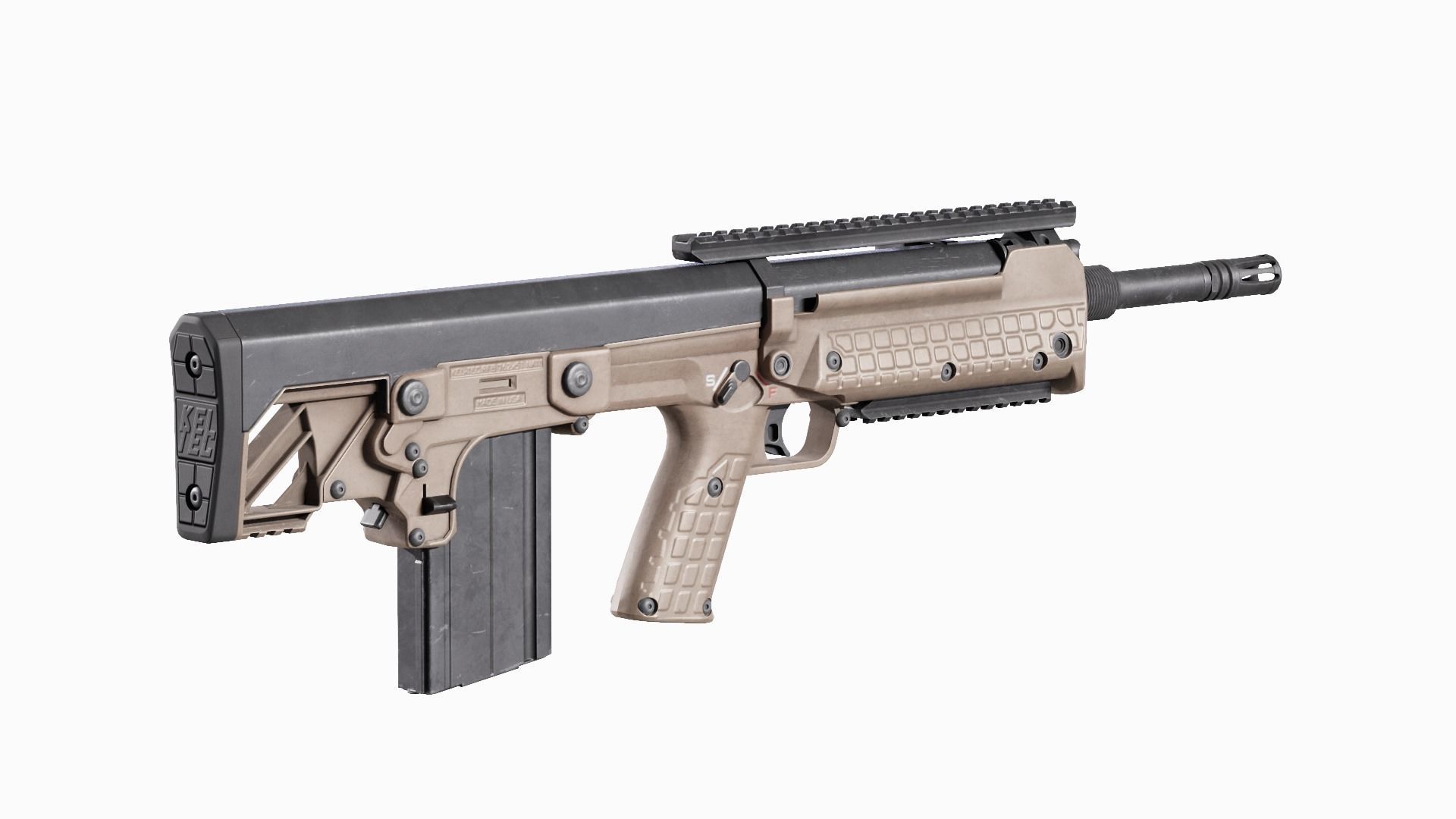 3D model Kel-Tec RFB 762x51 NATO Bullpup Rifle VR / AR / low-poly ...