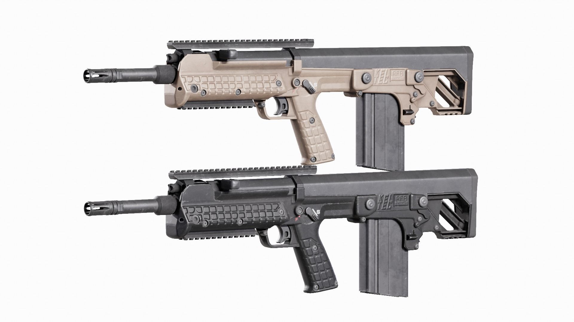 3D model Kel-Tec RFB 762x51 NATO Bullpup Rifle VR / AR / low-poly ...