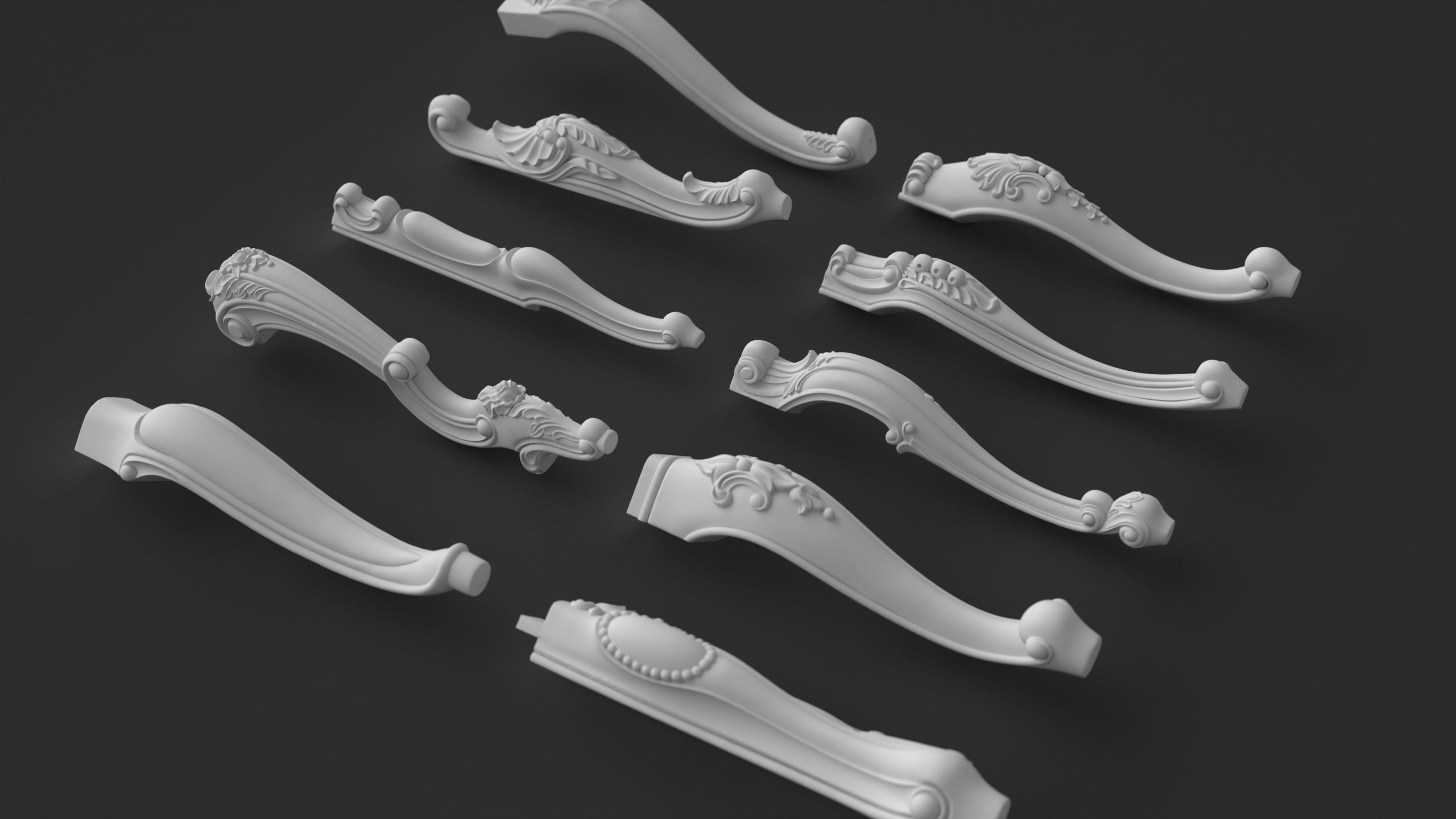 CNC table legs collection 5 3D model 3D printable | CGTrader