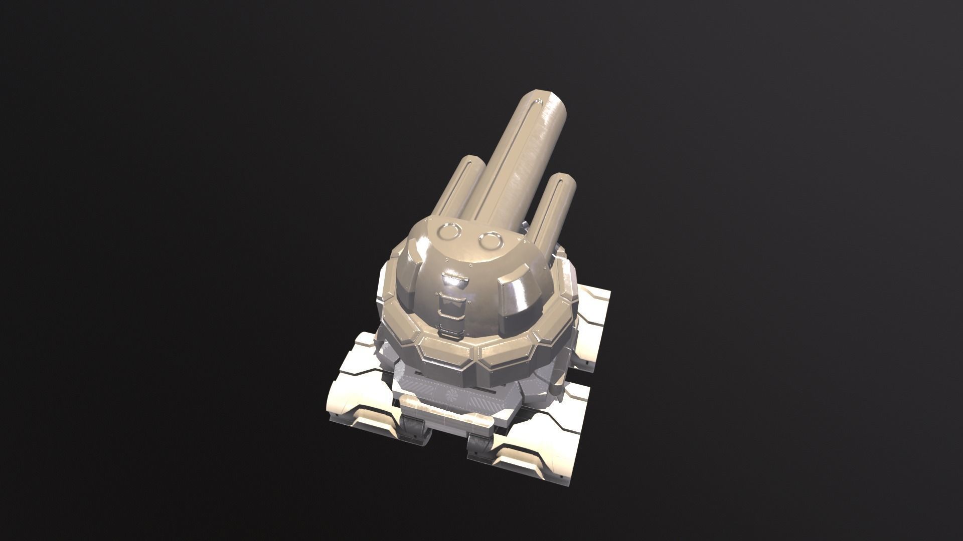 Tank Battle Cartoon High-Poly - Turret Ricochet 3D model animated ...