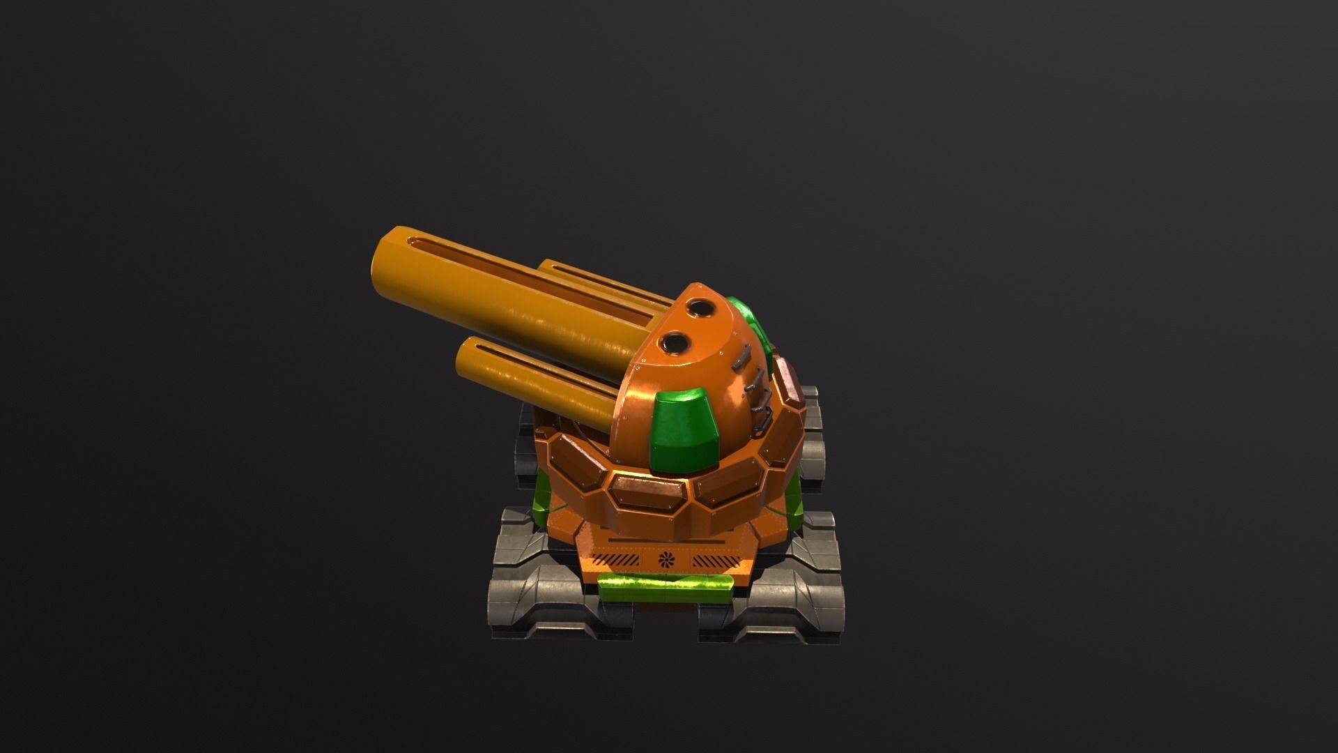 Tank Battle Cartoon High-Poly - Turret Ricochet 3D model animated ...