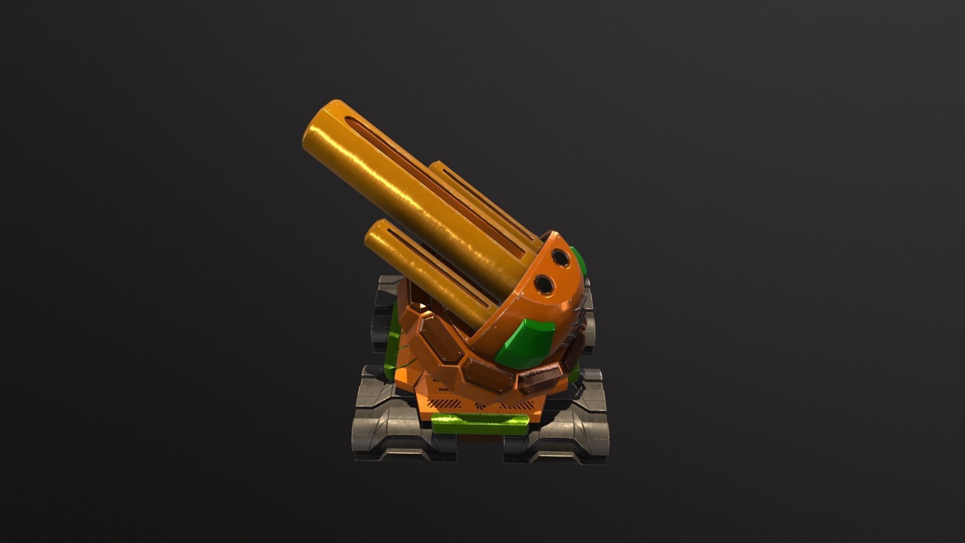 Tank Battle Cartoon High-Poly - Turret Ricochet 3D model animated ...