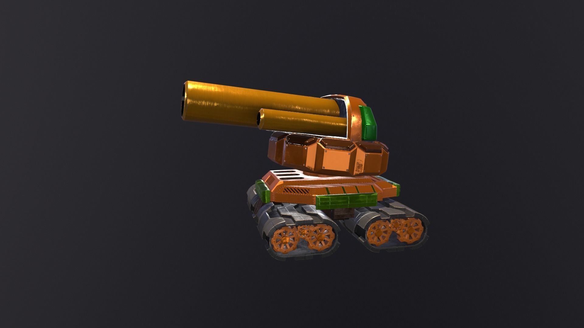 Tank Battle Cartoon High-Poly - Turret Ricochet 3D model animated ...