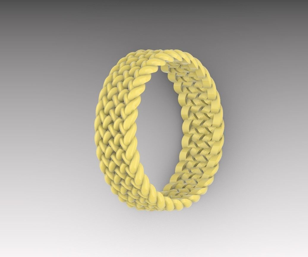 Braided Texture Ring Band Jewelry 3D model 3D printable | CGTrader