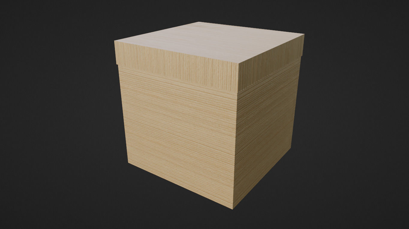 Cardboard box with lid 3D model | CGTrader