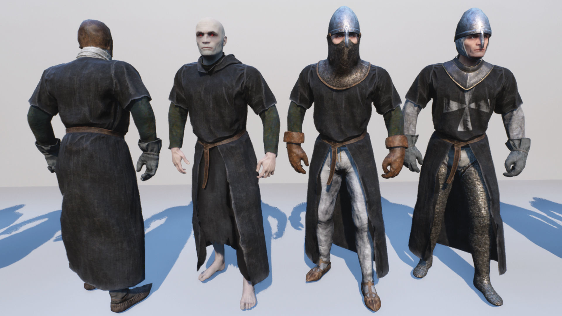 3D model Medieval Knights - Modular VR / AR / low-poly | CGTrader