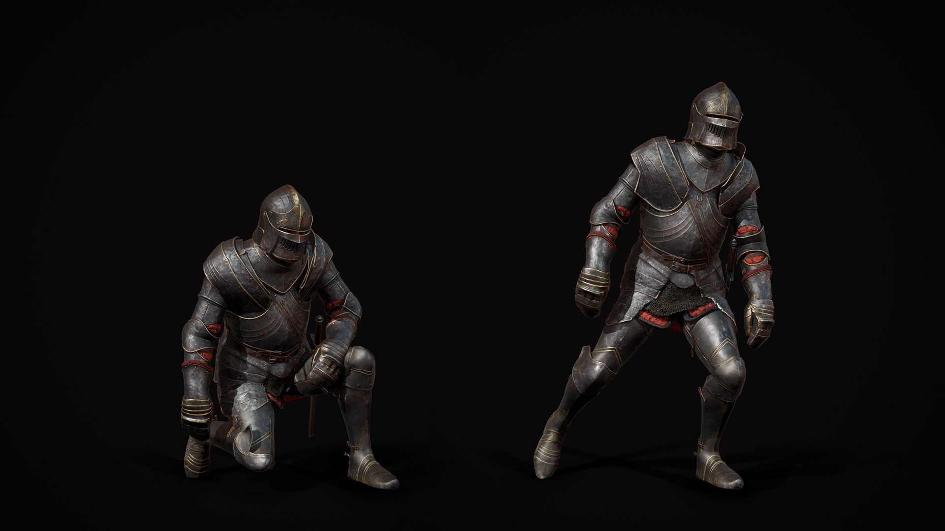 3D model Medieval Knights - Modular VR / AR / low-poly | CGTrader