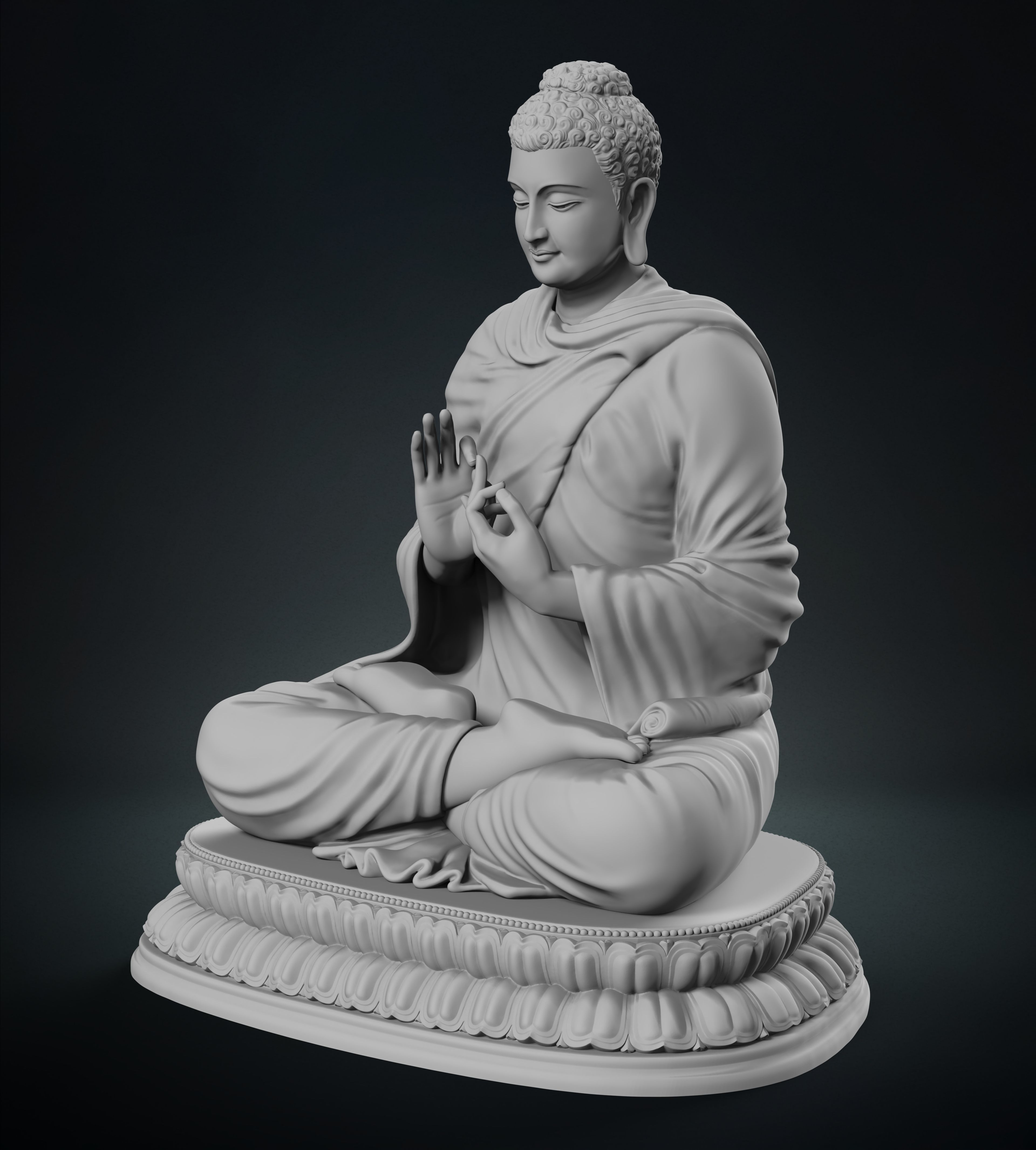 3D model Buddha Dharma Chakra Mudra VR / AR / low-poly | CGTrader