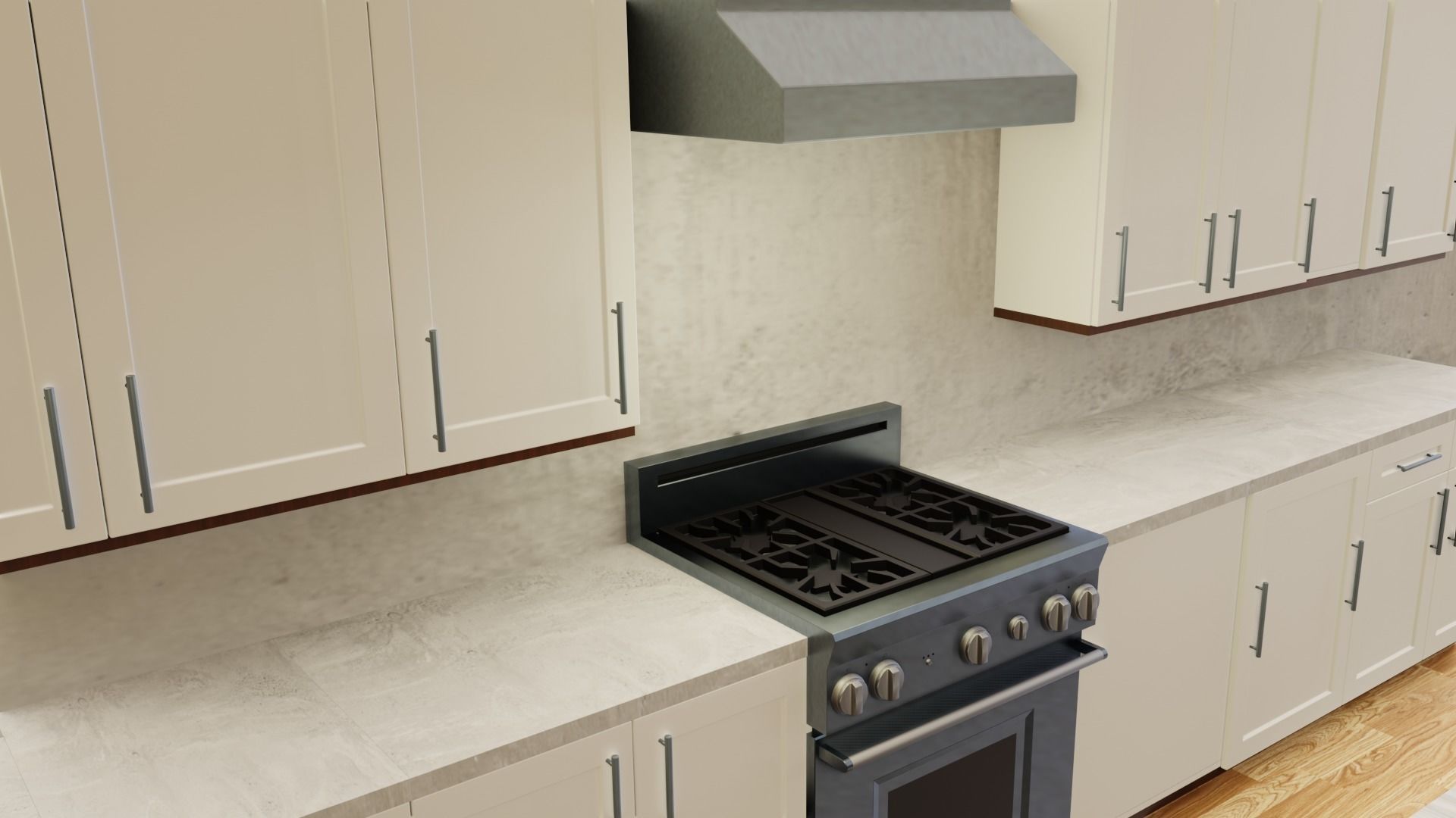 White kitchen high quality model 3D model | CGTrader