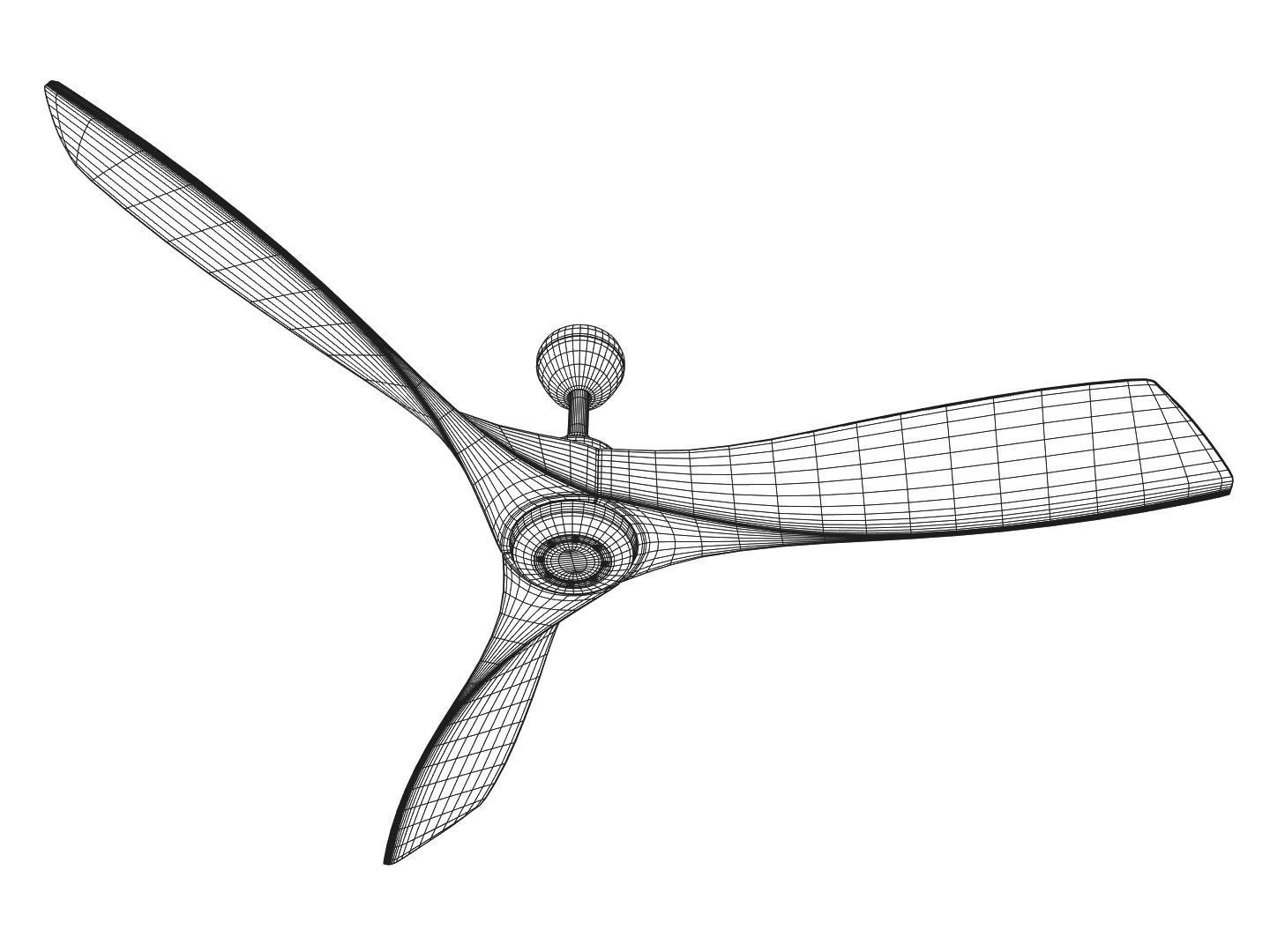 3D Wooden Ceiling Fan 3D model | CGTrader