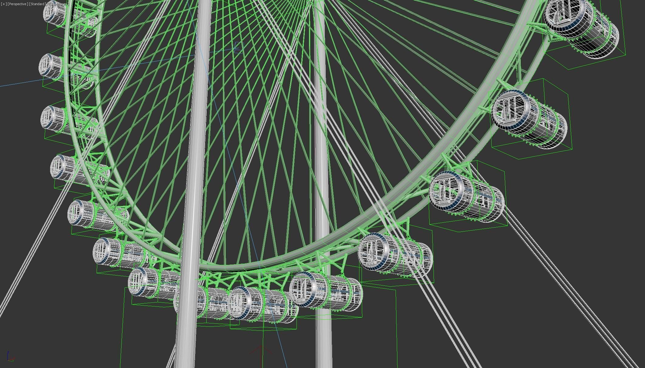 Singapore Flyer observation wheel 3D model animated rigged | CGTrader