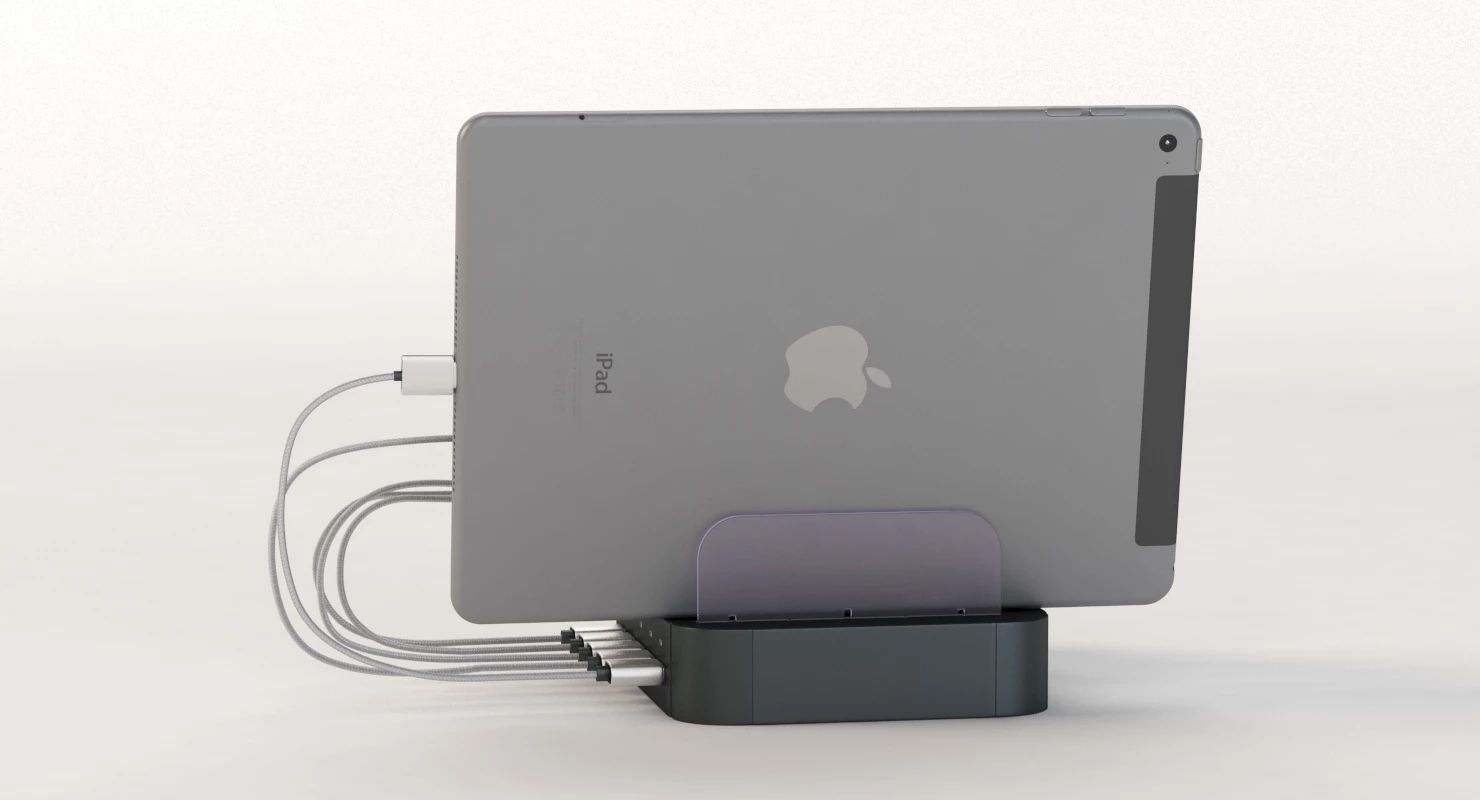 Charging Station 5 Port Cell Phone Usb Hub Organizer 3D model | CGTrader