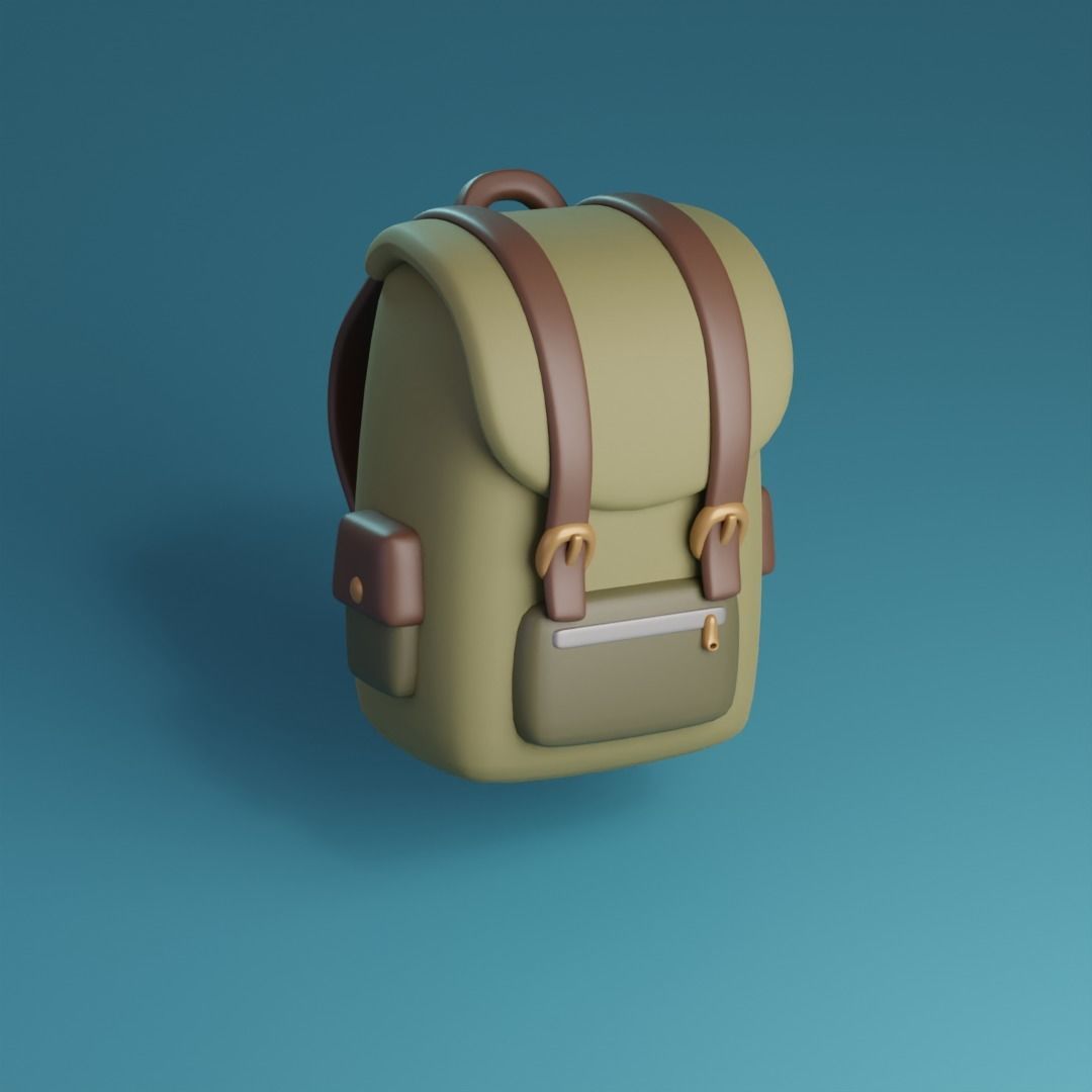 3D model Cartoon backpack VR / AR / low-poly | CGTrader
