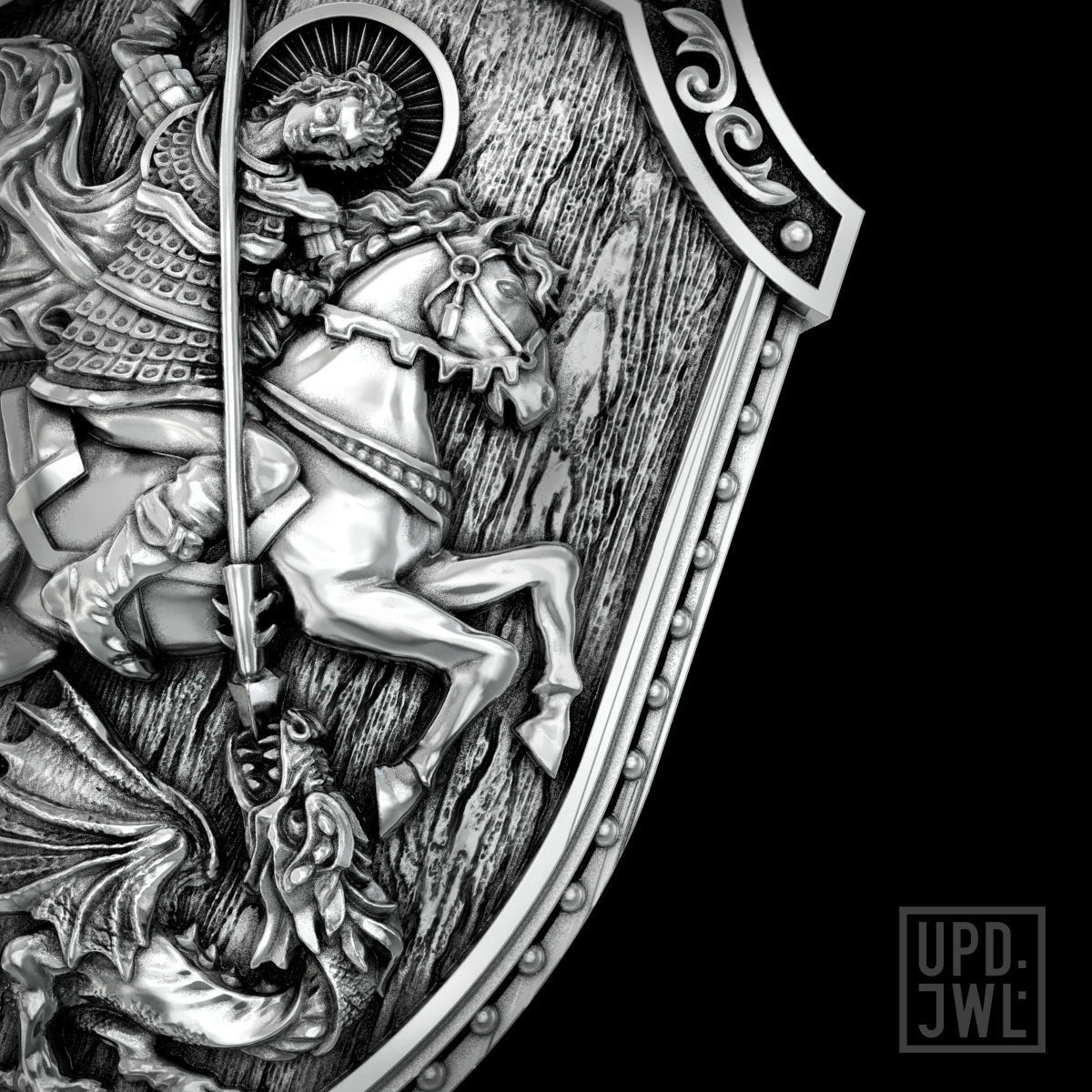 Pendant Saint George Icon amulet 3D model 3D printable | CGTrader