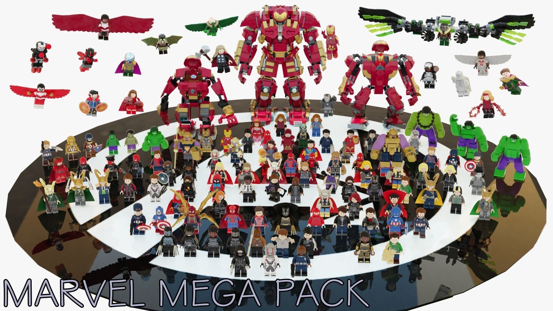 Lego Marvel Heroes Big Collection 3D model | CGTrader