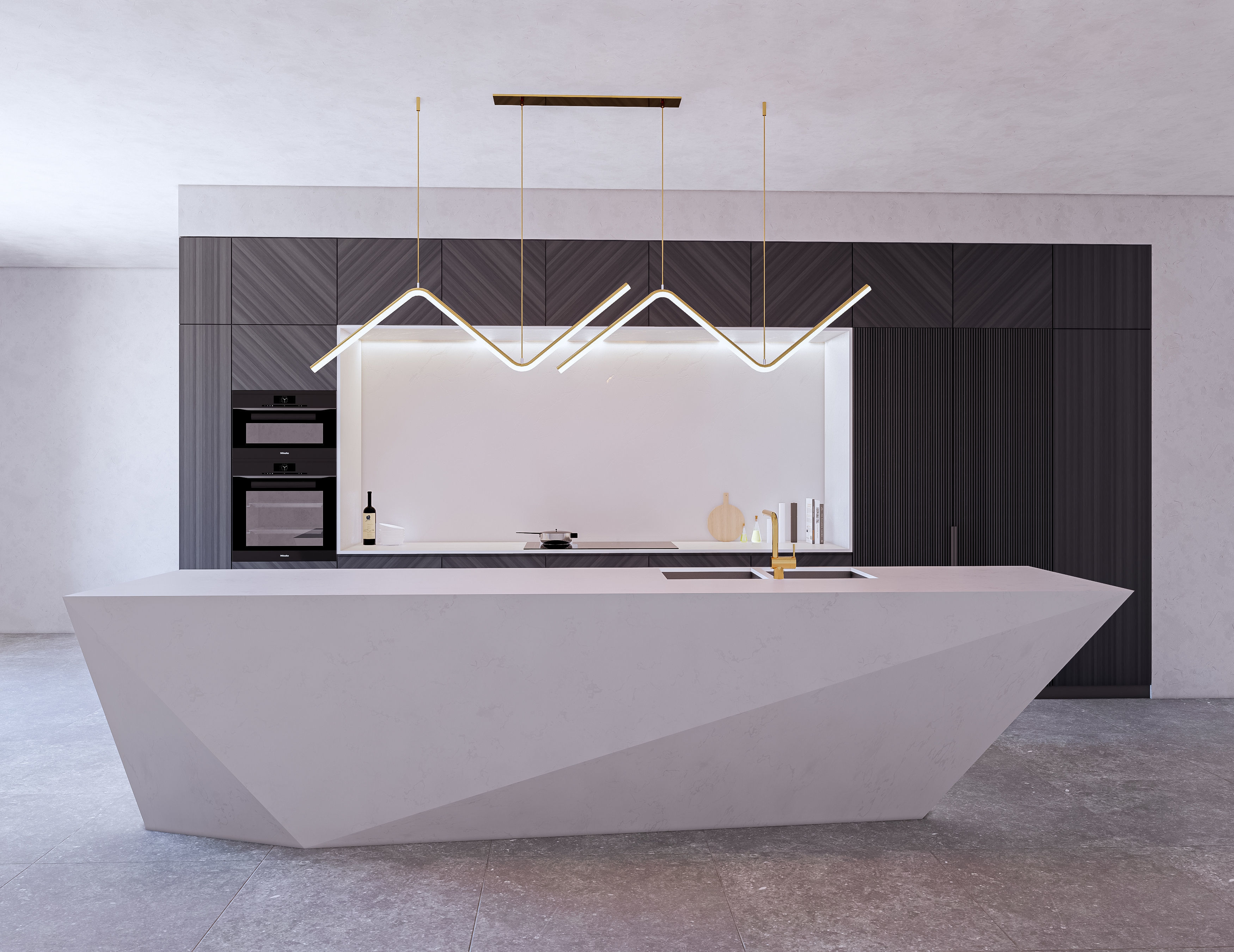 3D model Modern Kitchen Created in Revit 14 VR / AR / low-poly | CGTrader