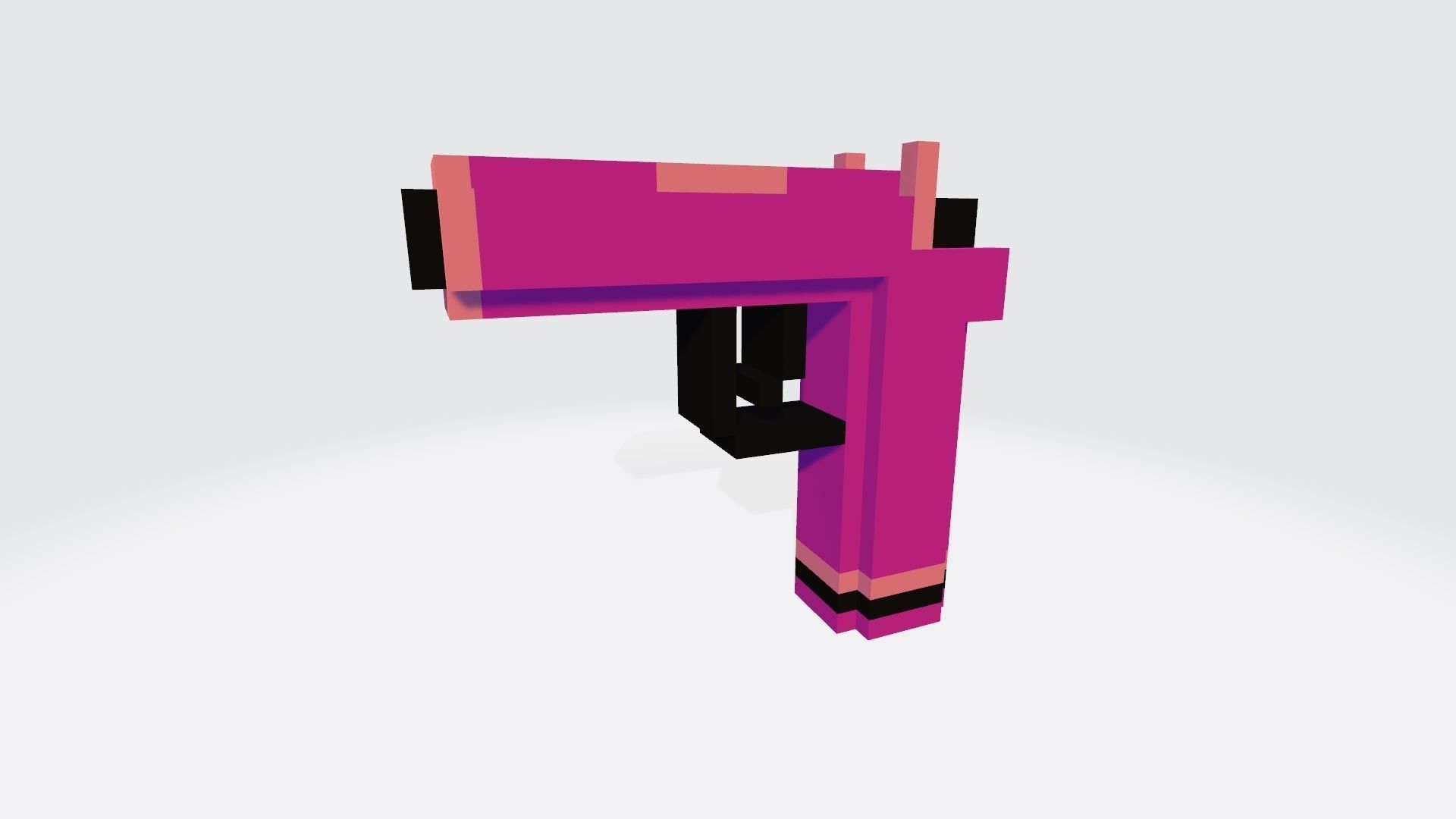 3D model Voxel Pink Pistol Gun VR / AR / low-poly | CGTrader