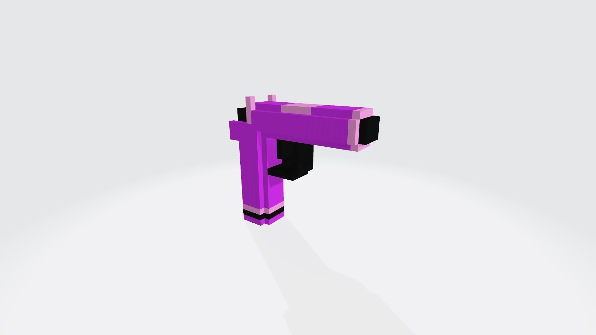 3D model Voxel Pink Pistol Gun VR / AR / low-poly | CGTrader