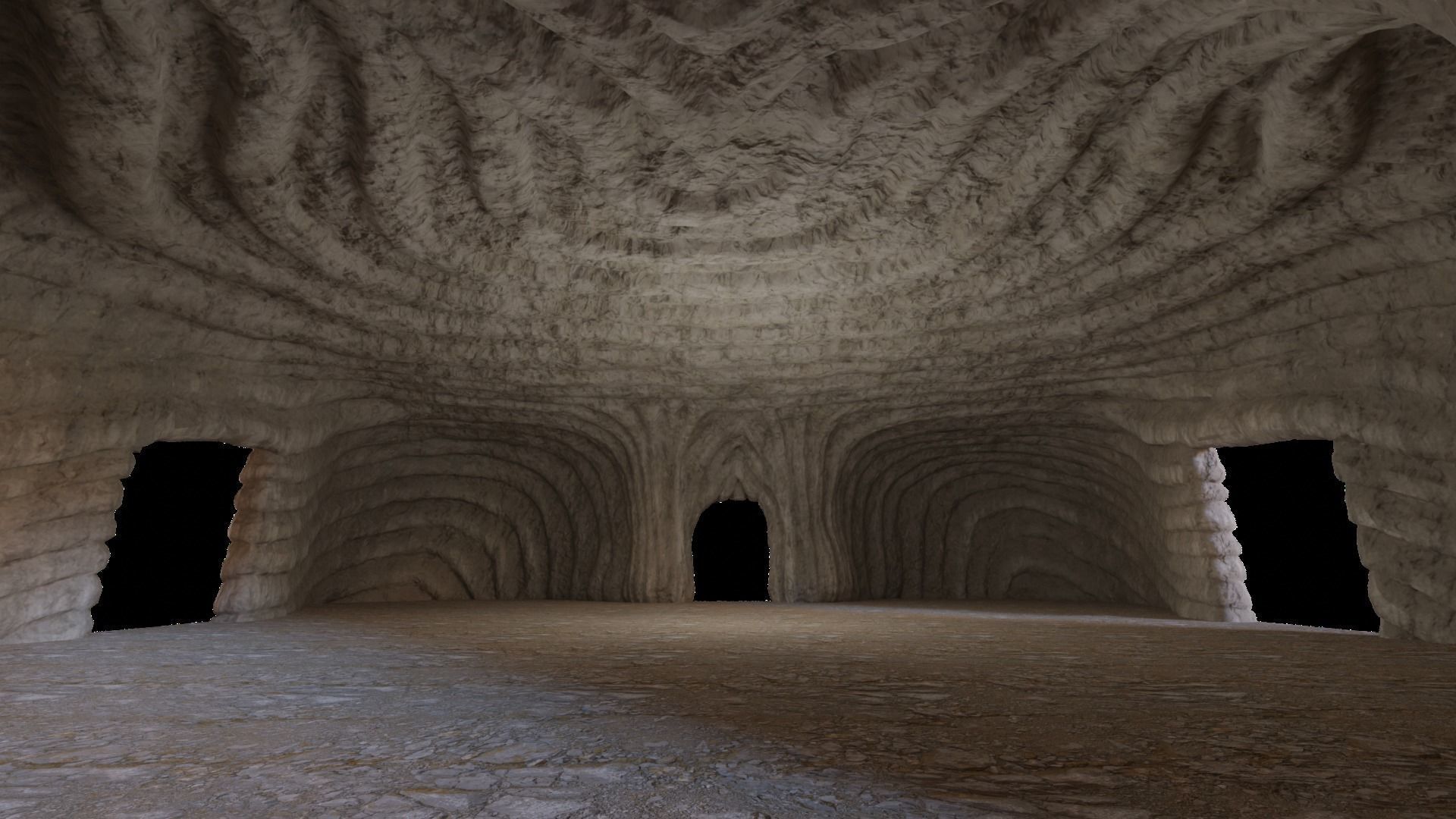 3D model Modular Dungeon Caves - Chambers Corridors 29 Pieces VR / AR ...