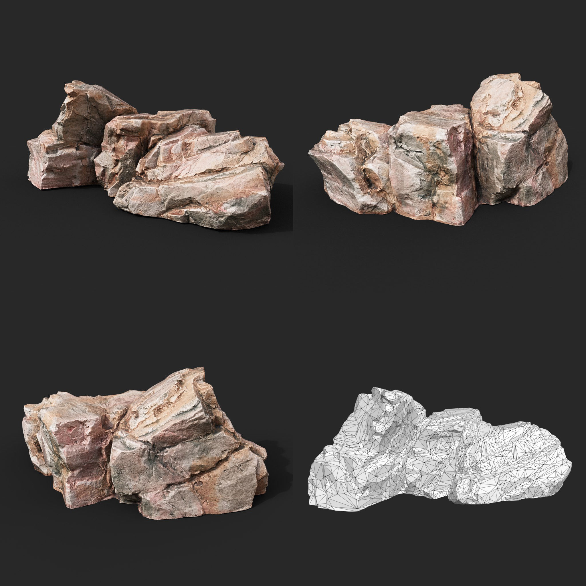 3D model Sharp Rock Formation 221104 - Ultra HD 16K Texture VR / AR ...