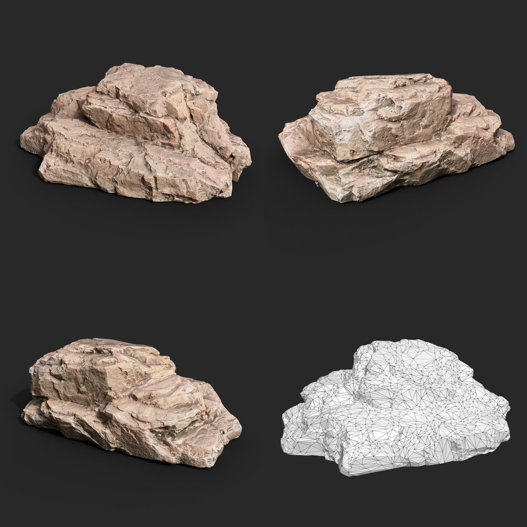 3D model Sharp Rock Formation 221104 - Ultra HD 16K Texture VR / AR ...