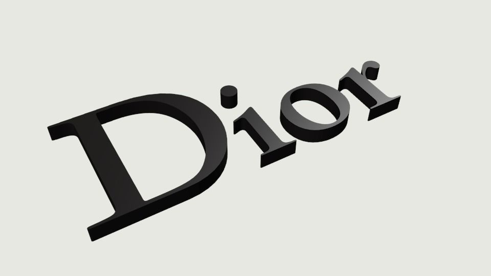Dior Logo 3D model 3D printable | CGTrader