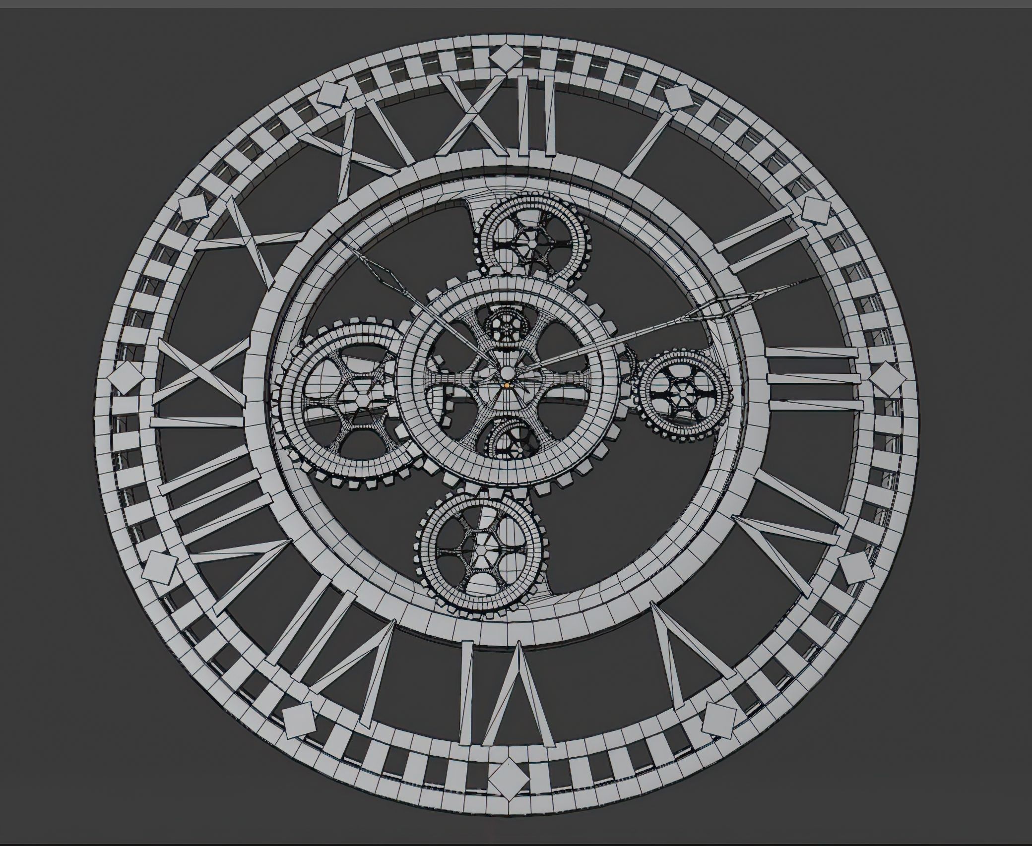 Steampunk Clock Grunge 3D 3D model | CGTrader