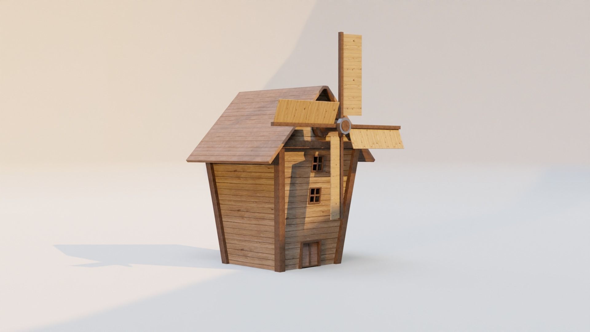 3D model 3d model Mill wooden windmill VR / AR / low-poly | CGTrader
