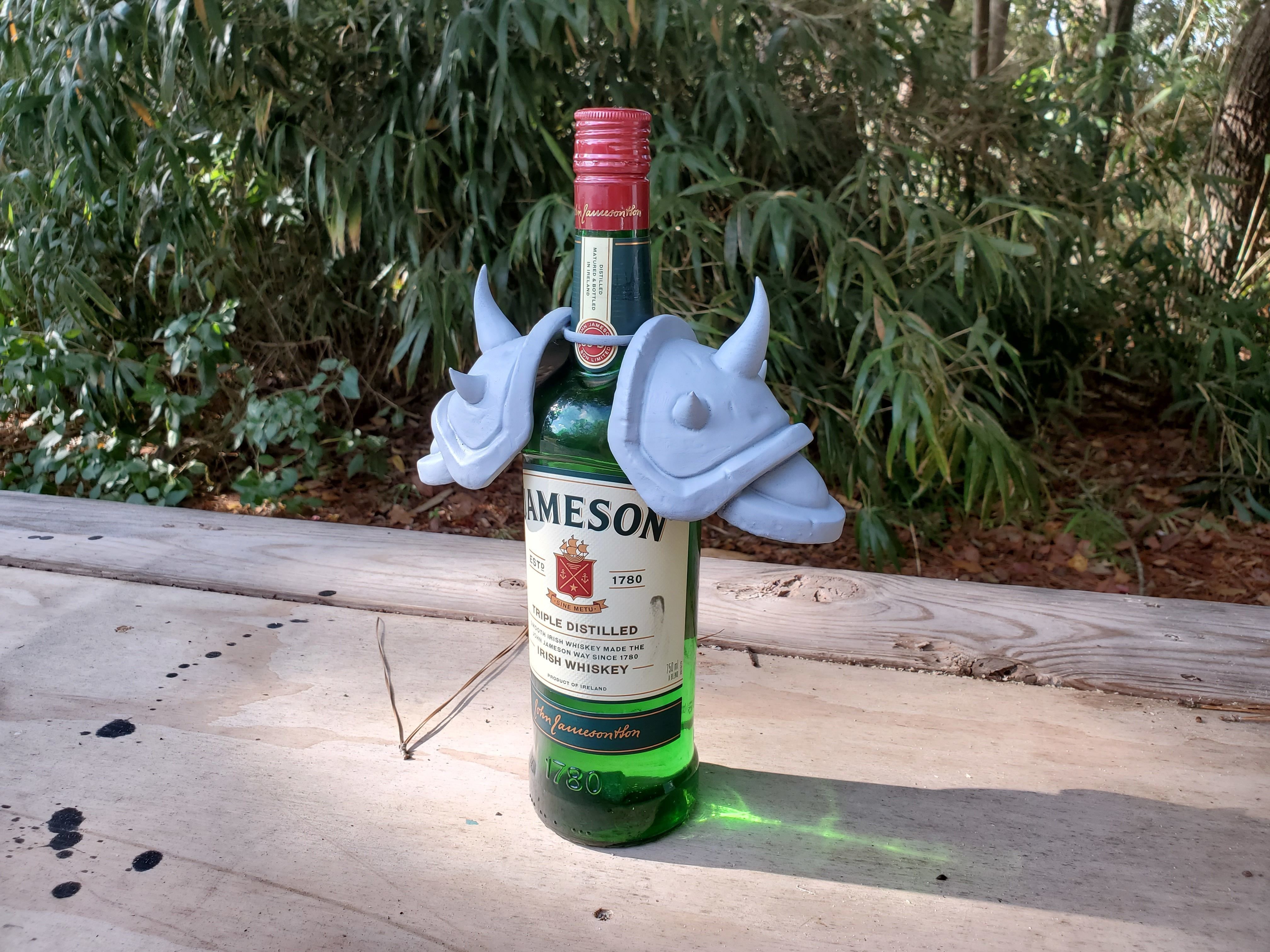 Whiskey Bottle Shoulder Armor 3D model 3D printable | CGTrader
